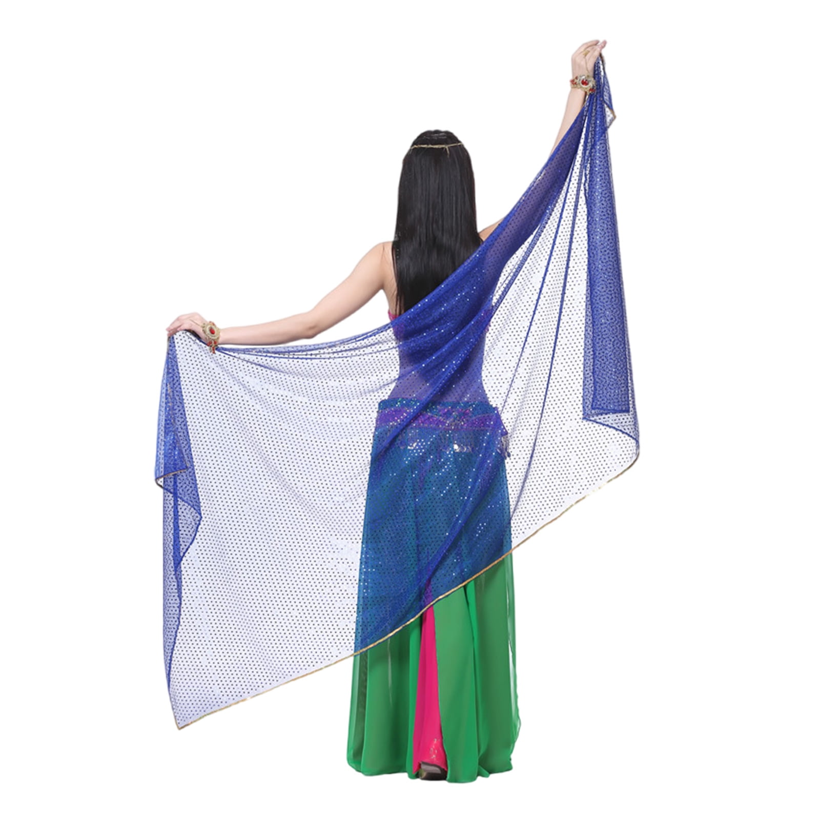 Woman Belly Dance Veil Throwing Yarn Scarf Belly Dance Scarf 210x95cm ...