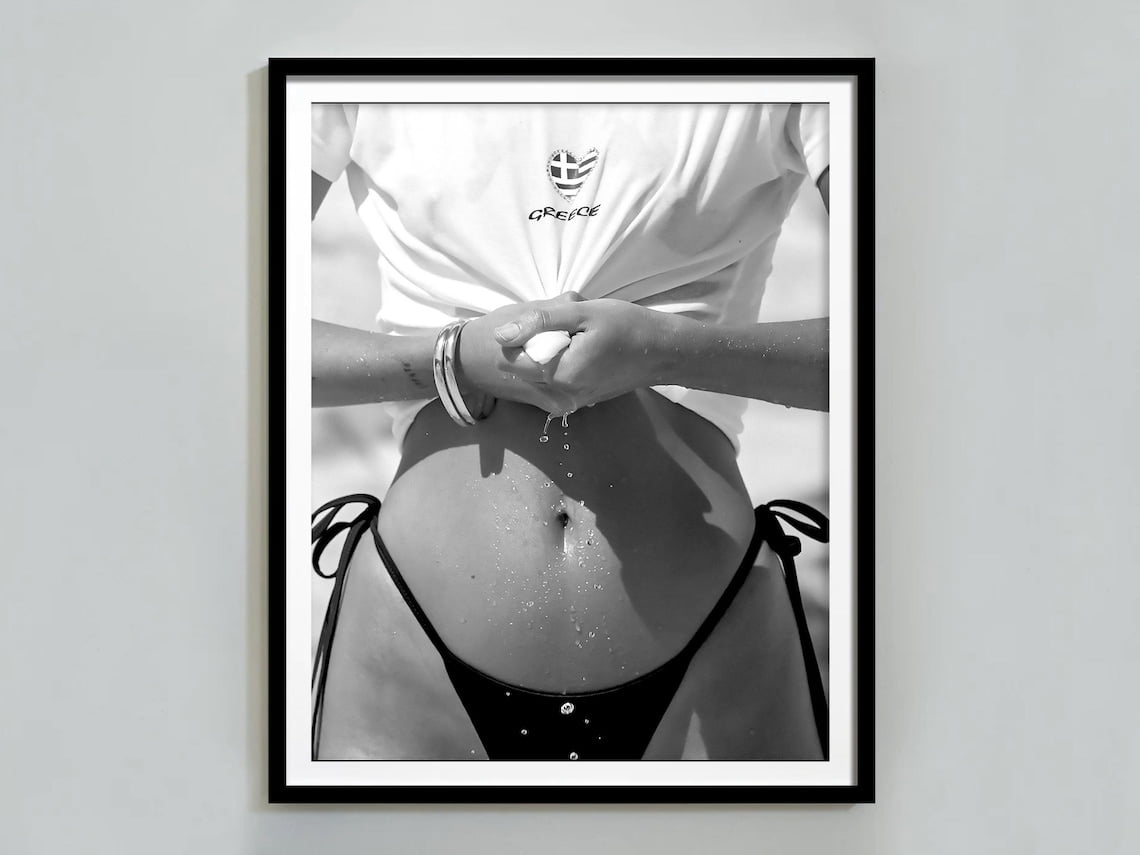Woman In Bikini Print, Hypebeast Poster, Black And White, Beach Photography, Fashion Wall Art ...