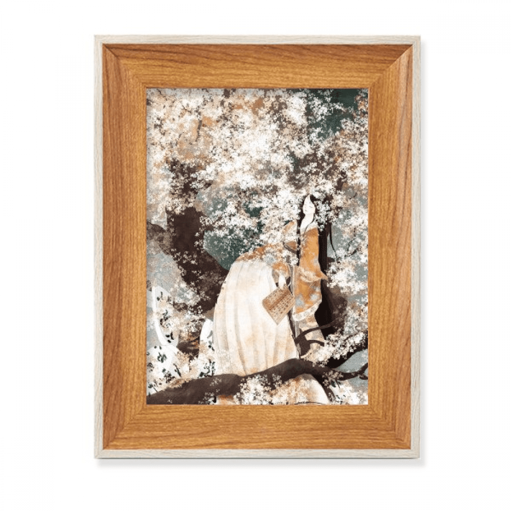 Woman Chinese Classical Style Illustrator Desktop Wooden Photo Frame ...