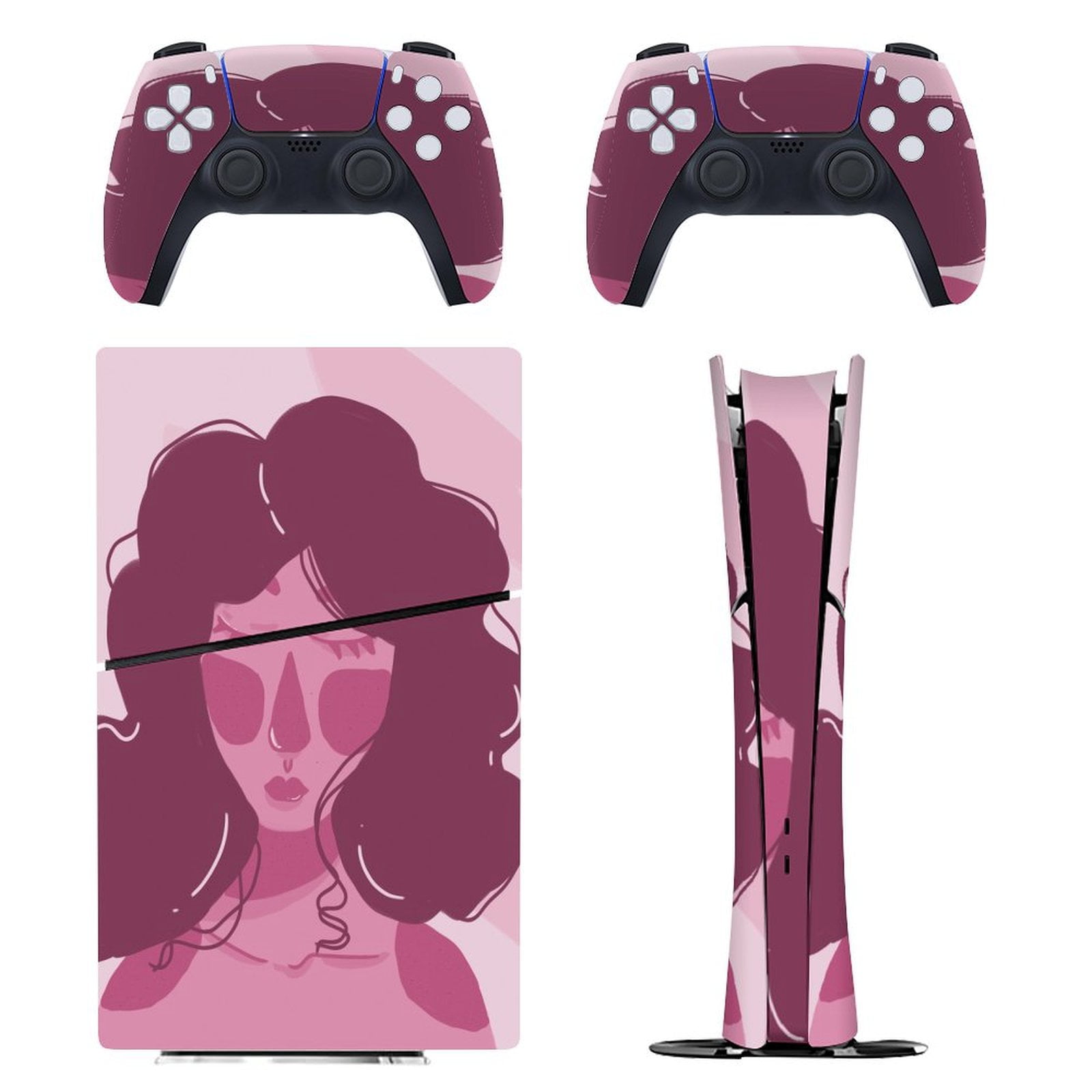 Woman, Close Eyes PS5/PS5 Slim Digital Disc Skin Sticker For Console ...