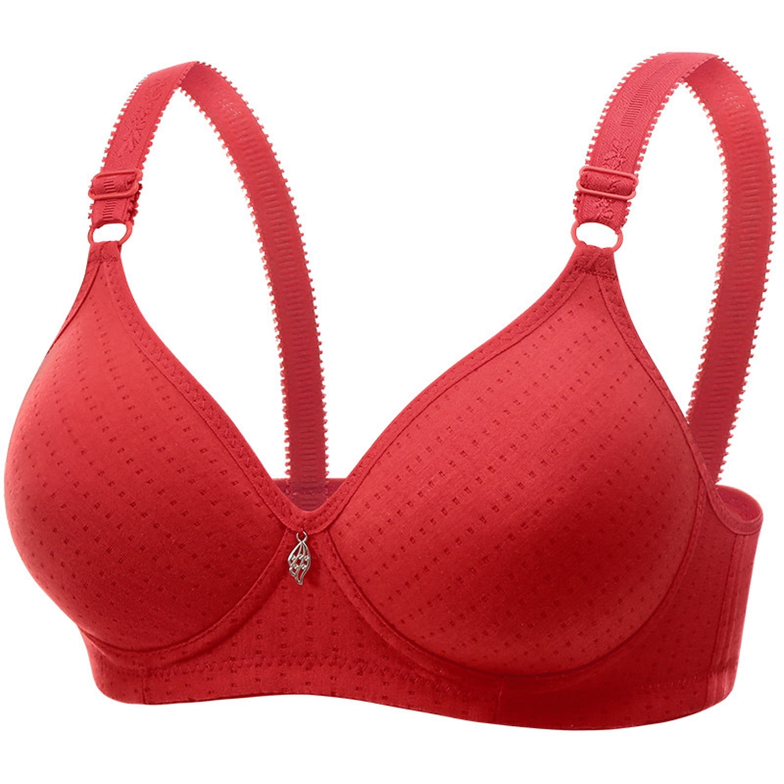 Woman Comfortable Rimless Type Thin Cup Gathered Underwear Daily Bra ...
