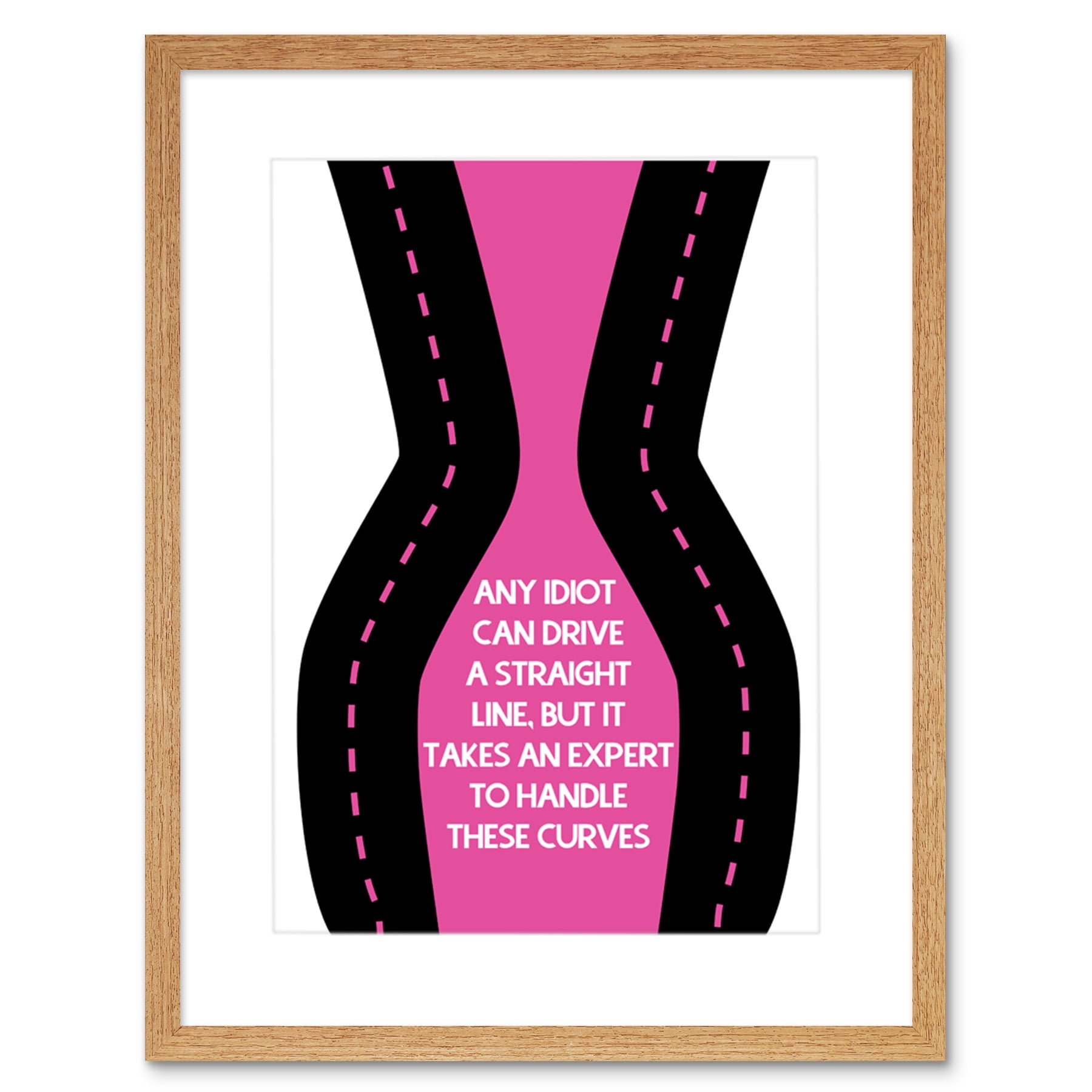 Woman Curves Inspiration Pink Framed Wall Art Print - Walmart.com