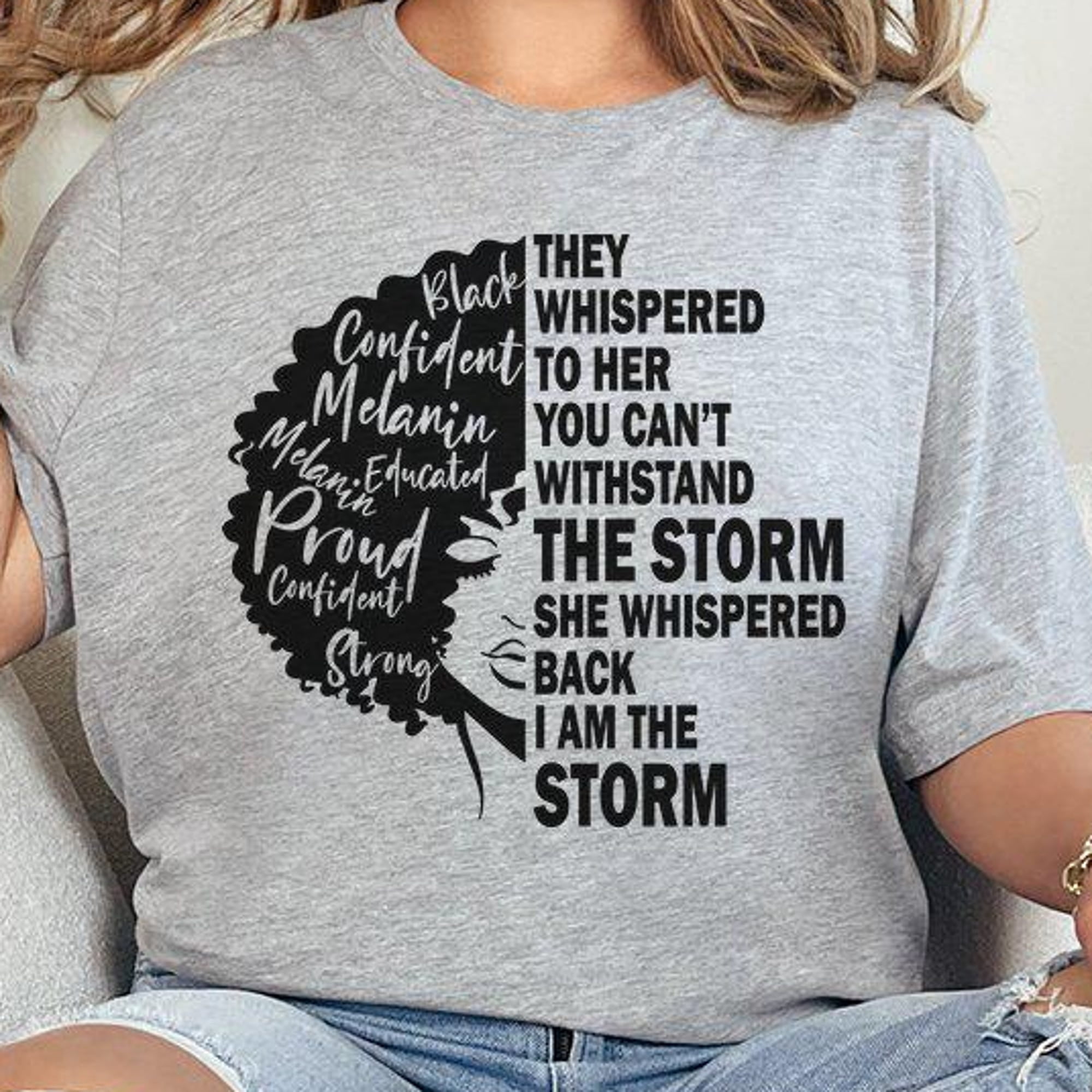 Woman Days VNeck Shirt Black Girl Power Tee Melanin Strong Motivational ...