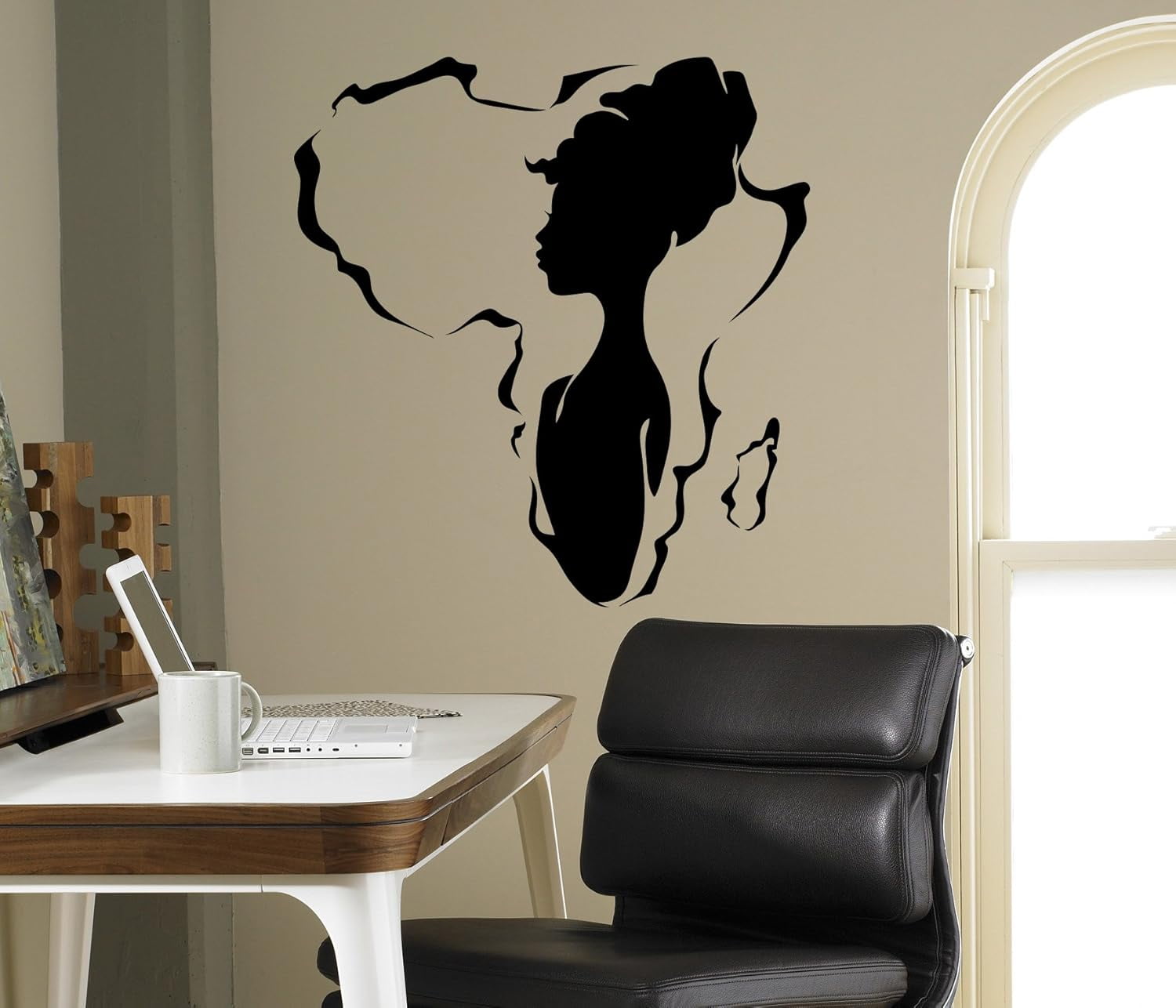 Woman Decal Africa Map Sticker Design Home Interior Art Ideas Bedroom ...