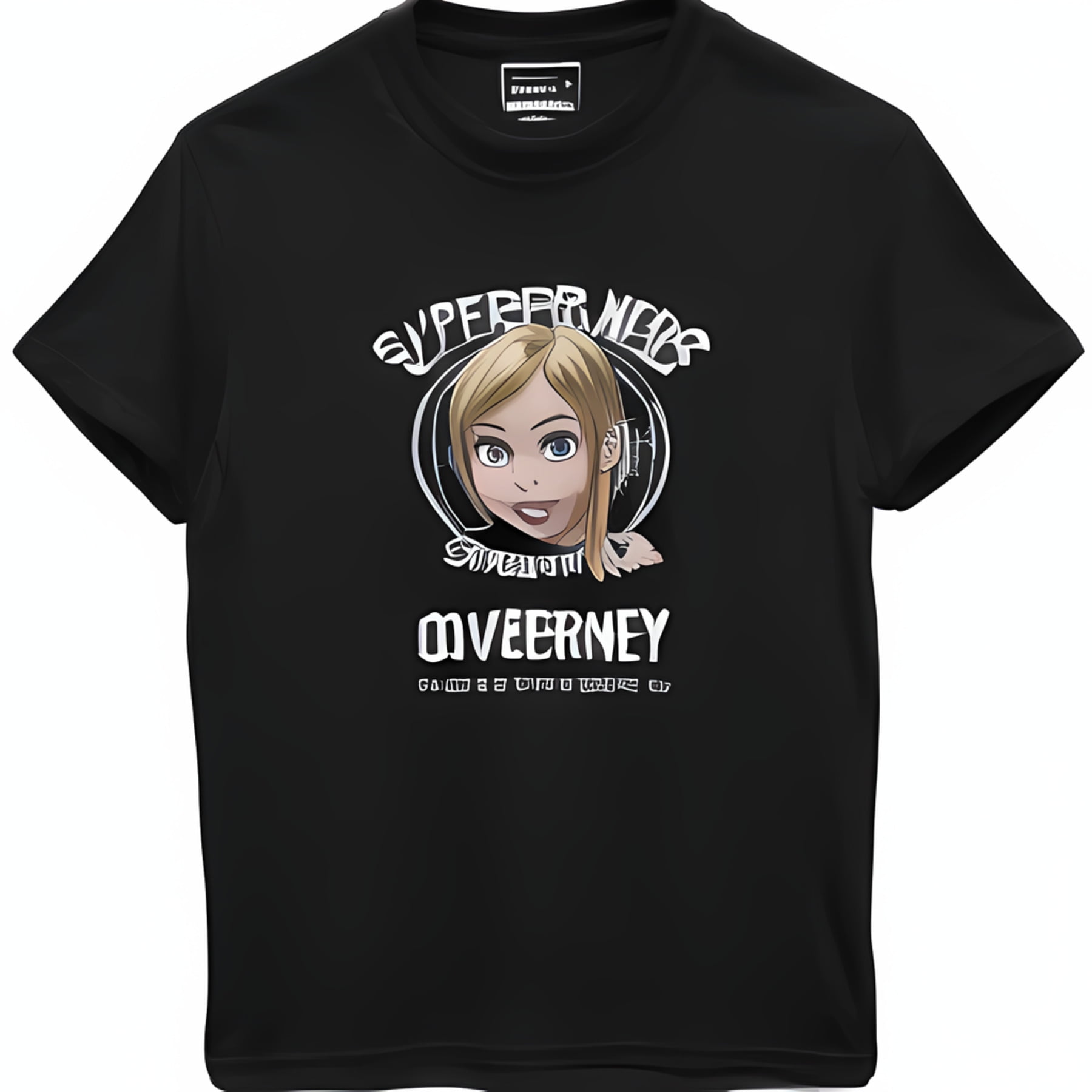 Woman Doctor Blue Eyes Super Penny Oveerneamy Black T-Shirt Vector Art ...