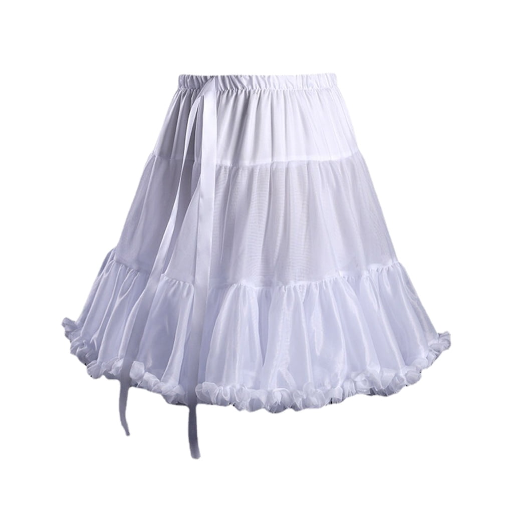 Woman Elastic Waist Skirt Support Short Layered Petticoat for Bride ...