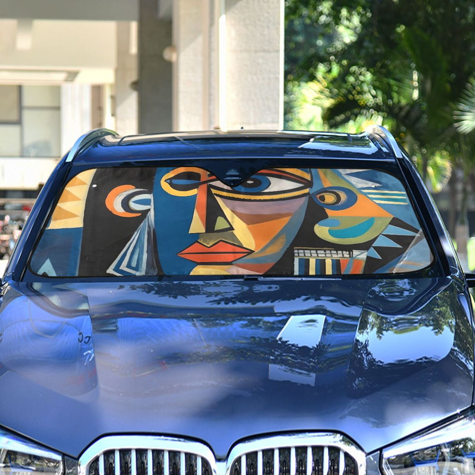 Woman Face Abstract Automotive Front Car Windshield Sun Shade Reflector ...