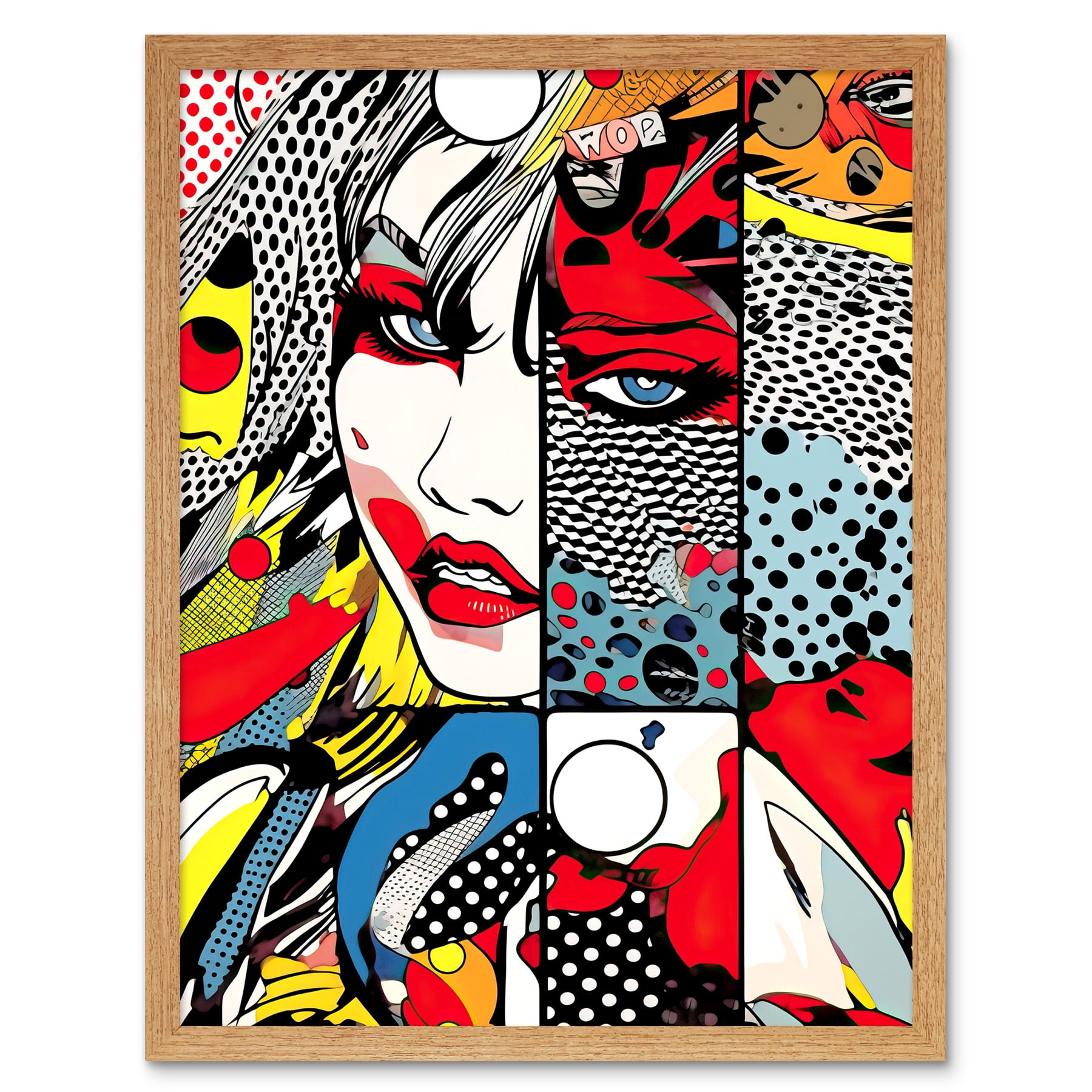Woman Face Comic Book Action Strip Patterns Super Villain Antihero ...