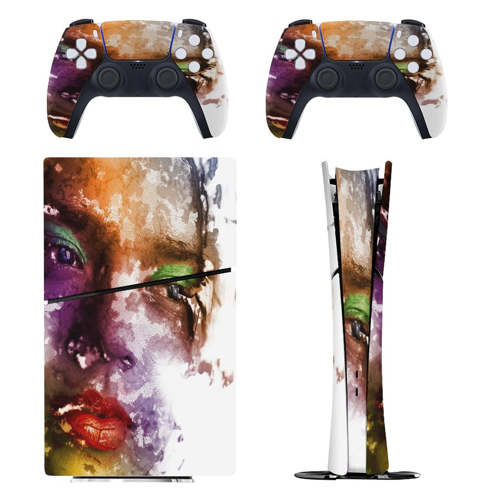 Woman, Face, Makeup, Tree Shadow PS5/PS5 Slim Digital Disc Skin Sticker For Console And ...