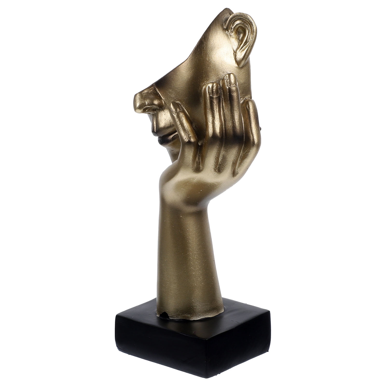 Woman Face Statue Decor Abstract Art Sculpture Resin Face Figurine for ...