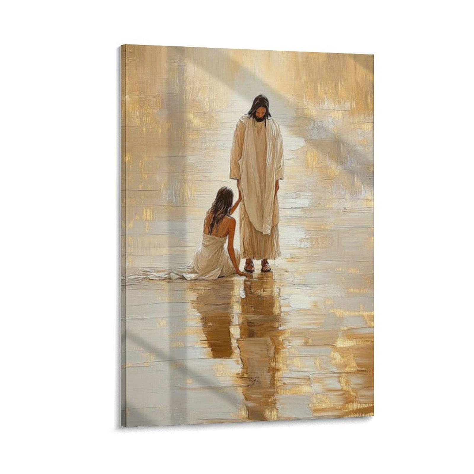 Woman Healed Wall Art, Edge of Jesus' Clothes, Bible Story Art, Jesus ...