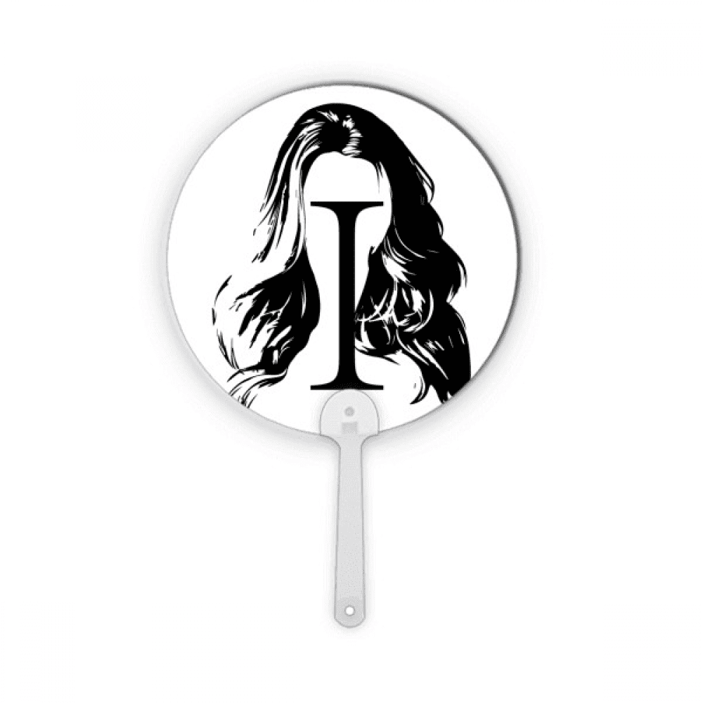 Woman I Hairstyle Part Art Deco Fashion Plastic Round Handheld Fan ...