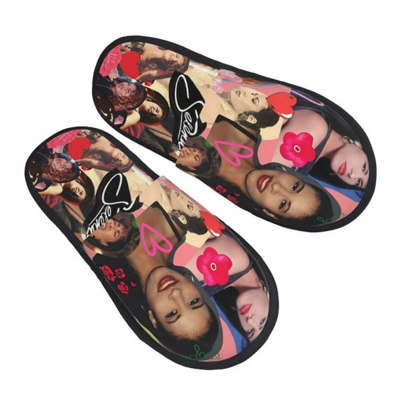 Woman Men Selena Singer Quinta-Nill Home Shoes Warm Memory Foam Cotton ...