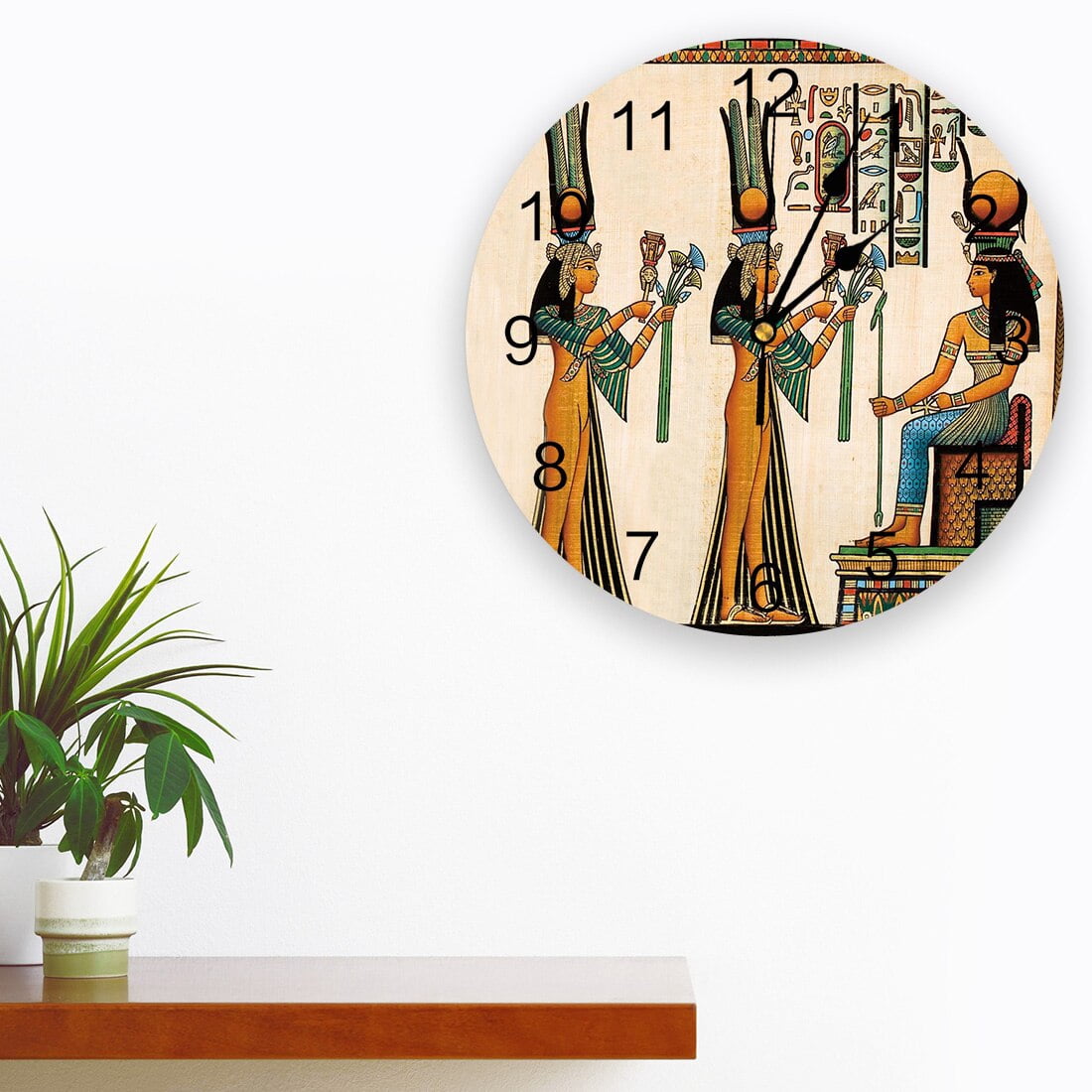 Woman Mural Character Decoration PVC Wall Clock Living Room Decoration ...