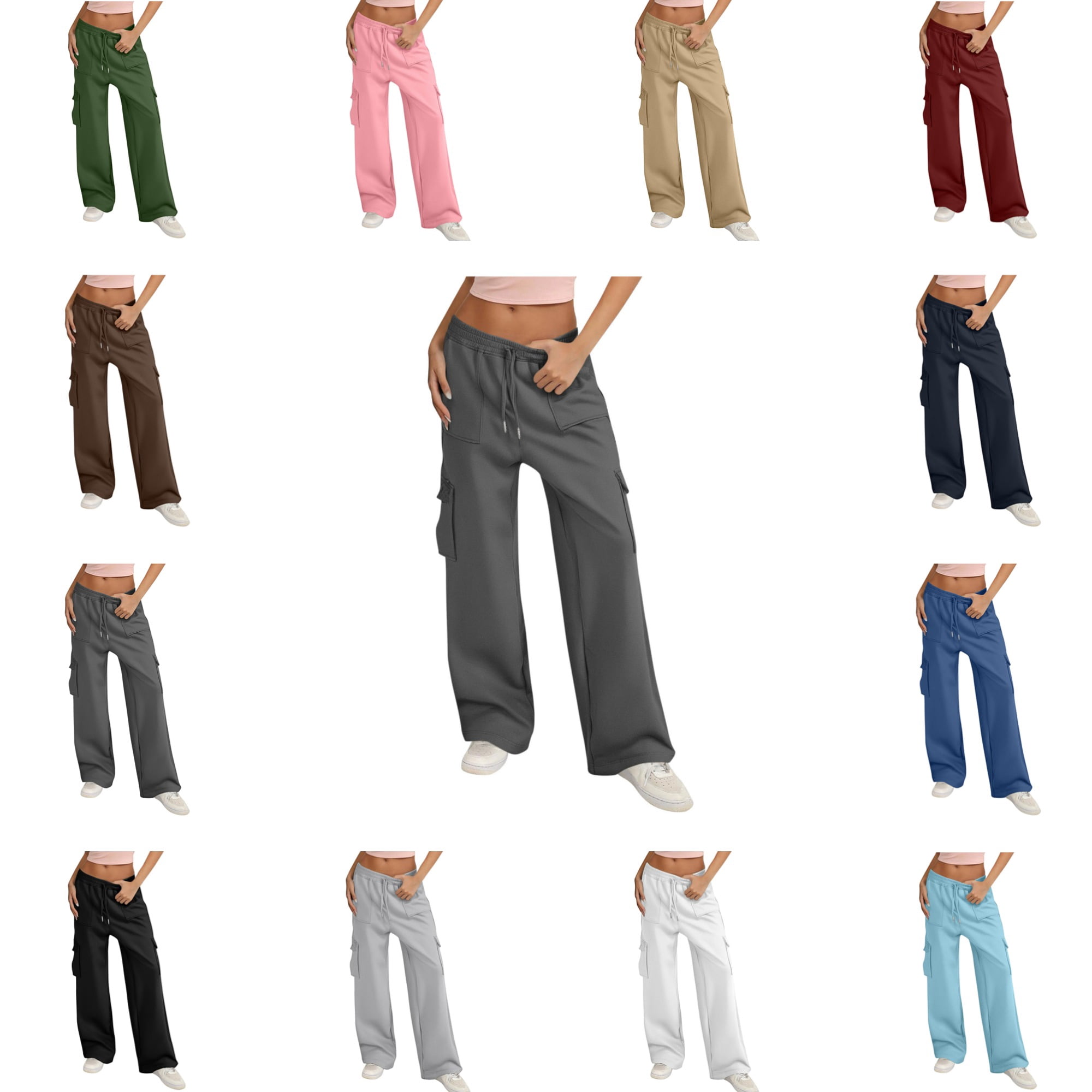 Woman Pants Clearance Women's Bottom Sweatpants No Drawstring Joggers ...