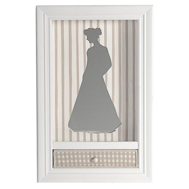 Woman Silhouette Shadowbox Wall Decor, White - Walmart.com