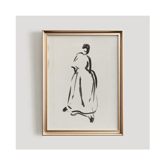 Woman Sketch Wall Art Neutral Minimalist Drawing Modern Farmhouse Decor ...