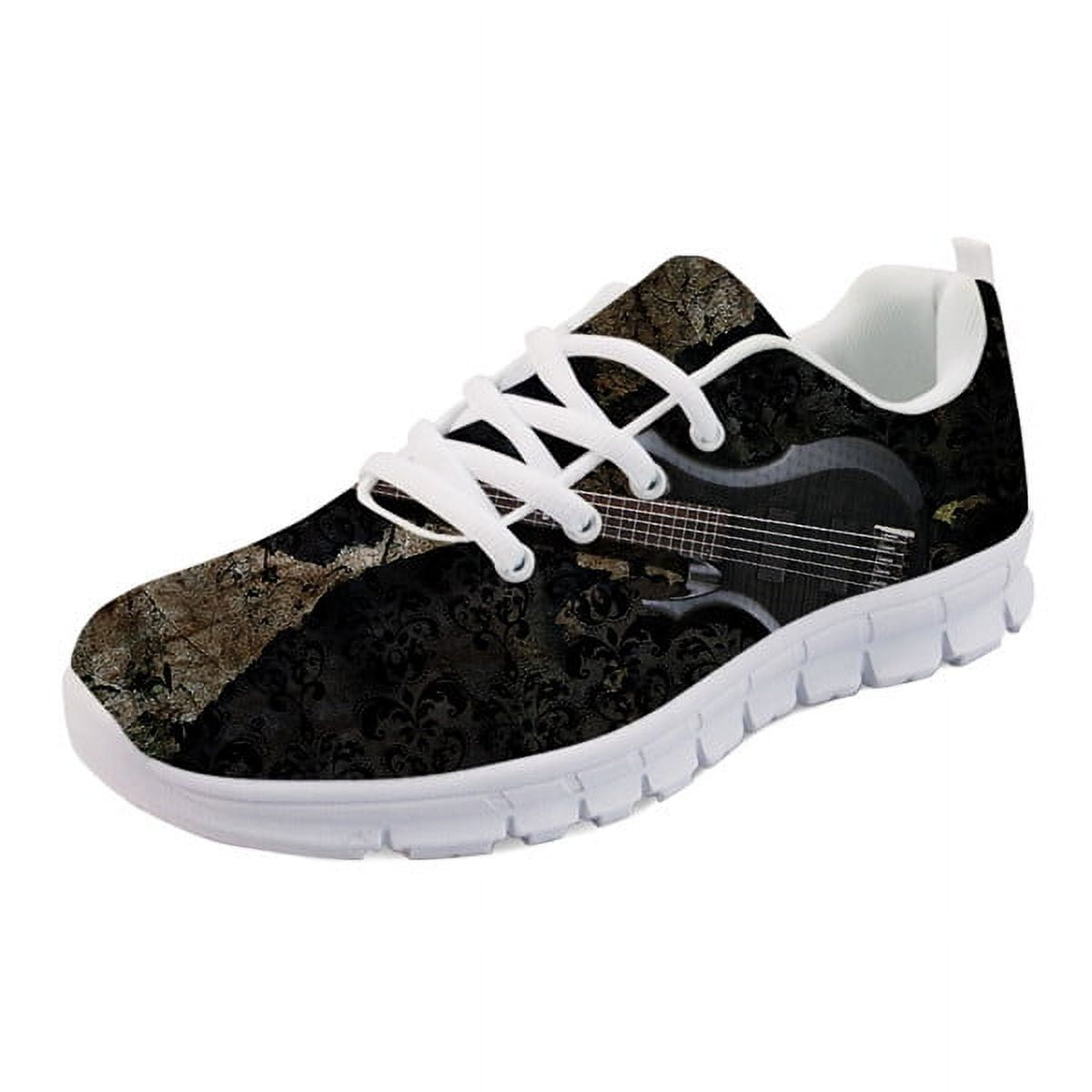 Woman Spring Flats with Piano Keys 3D Print Shoes Platform Sneakers for ...