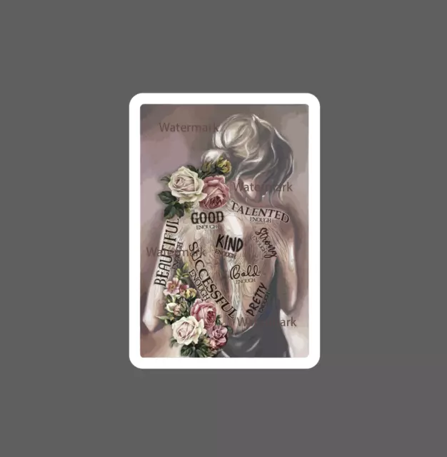 Woman Sticker Beautiful Talented Uplifting Sticker Phone Decal Water ...