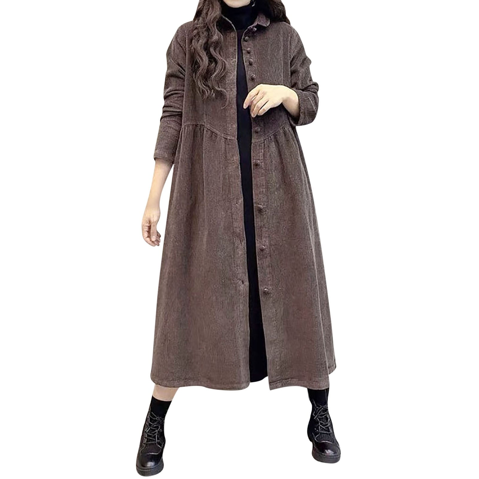 Woman Stretch Slim Soft Dress Women Simple Coats Solid Color Long ...