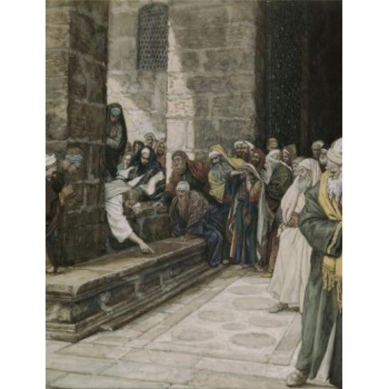Woman Taken in Adultery Jesus Writes on Ground James Tissot 1836-1902 ...