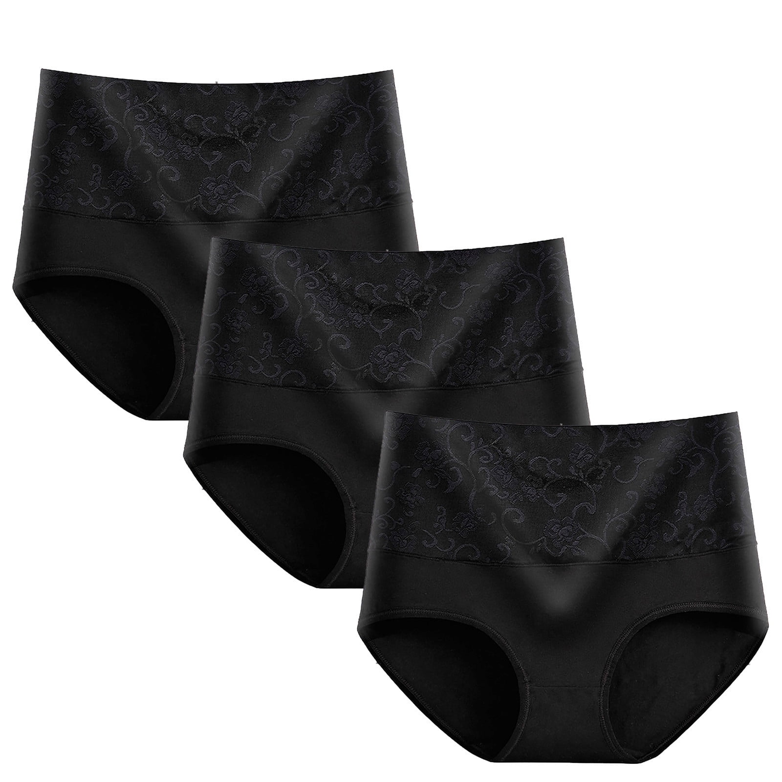 Woman Underwear Women Cotton High Waisted Underwear Panty Stretch Tummy ...