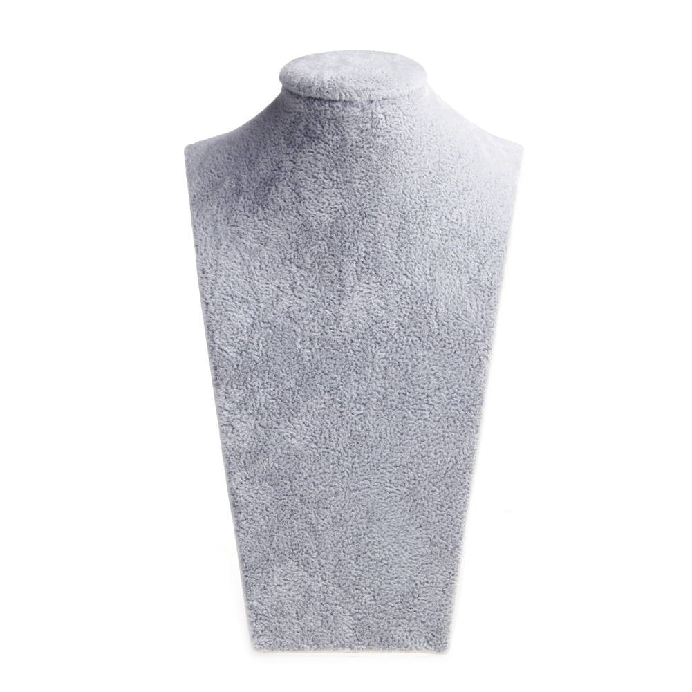 Woman Velvet Fabric Mannequin Bust Jewelry Display Stand Shelf Holder ...
