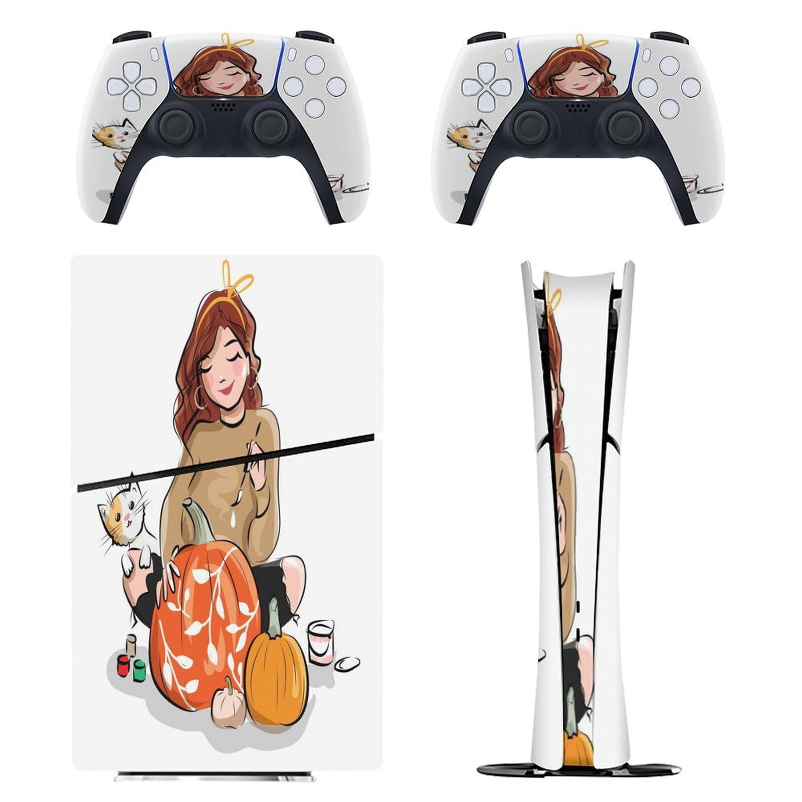 Woman, Warm PS5/PS5 Slim Digital Disc Skin Sticker For Console And ...