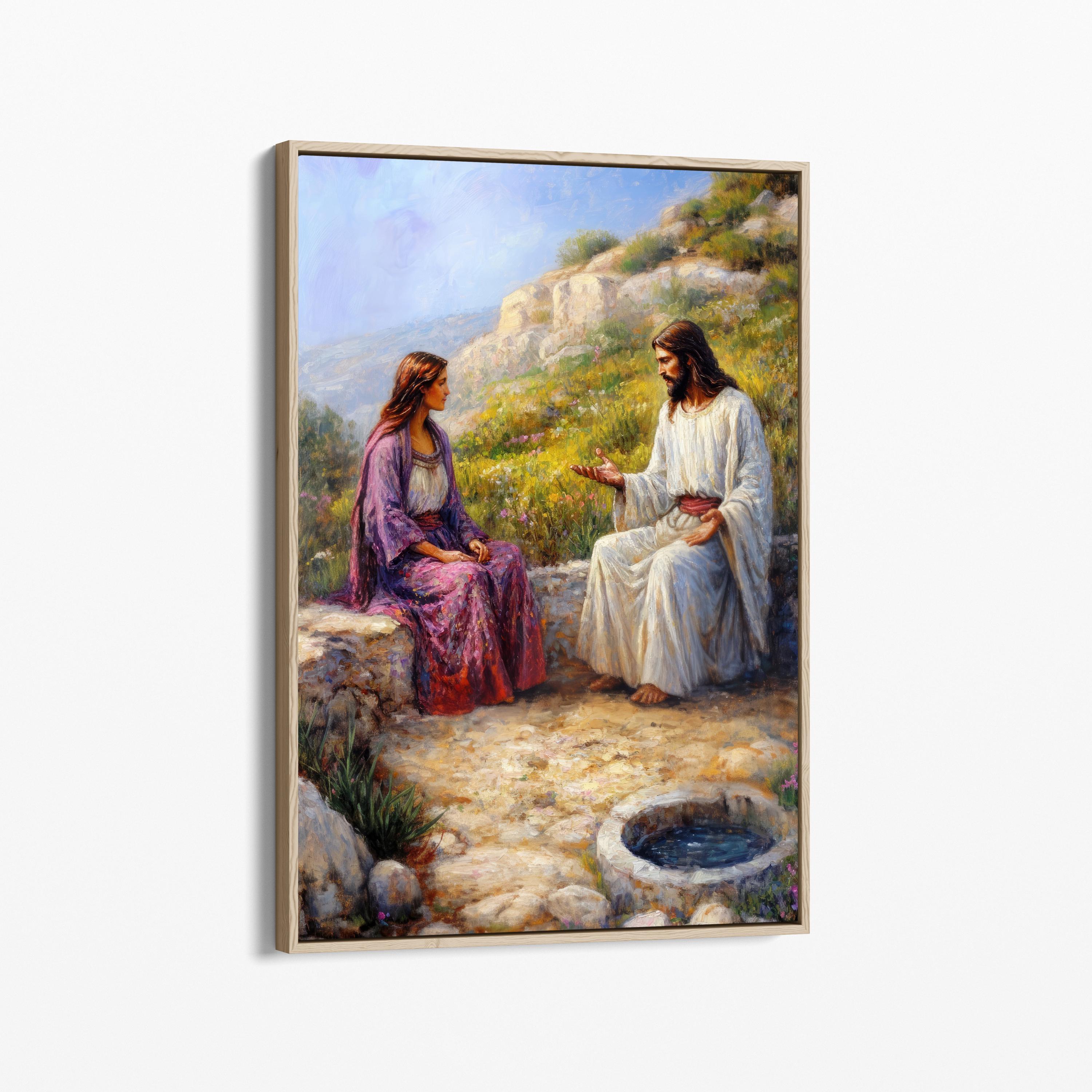 Woman At The Well Print | Samaritan Woman | Jesus Bible Art | Modern ...