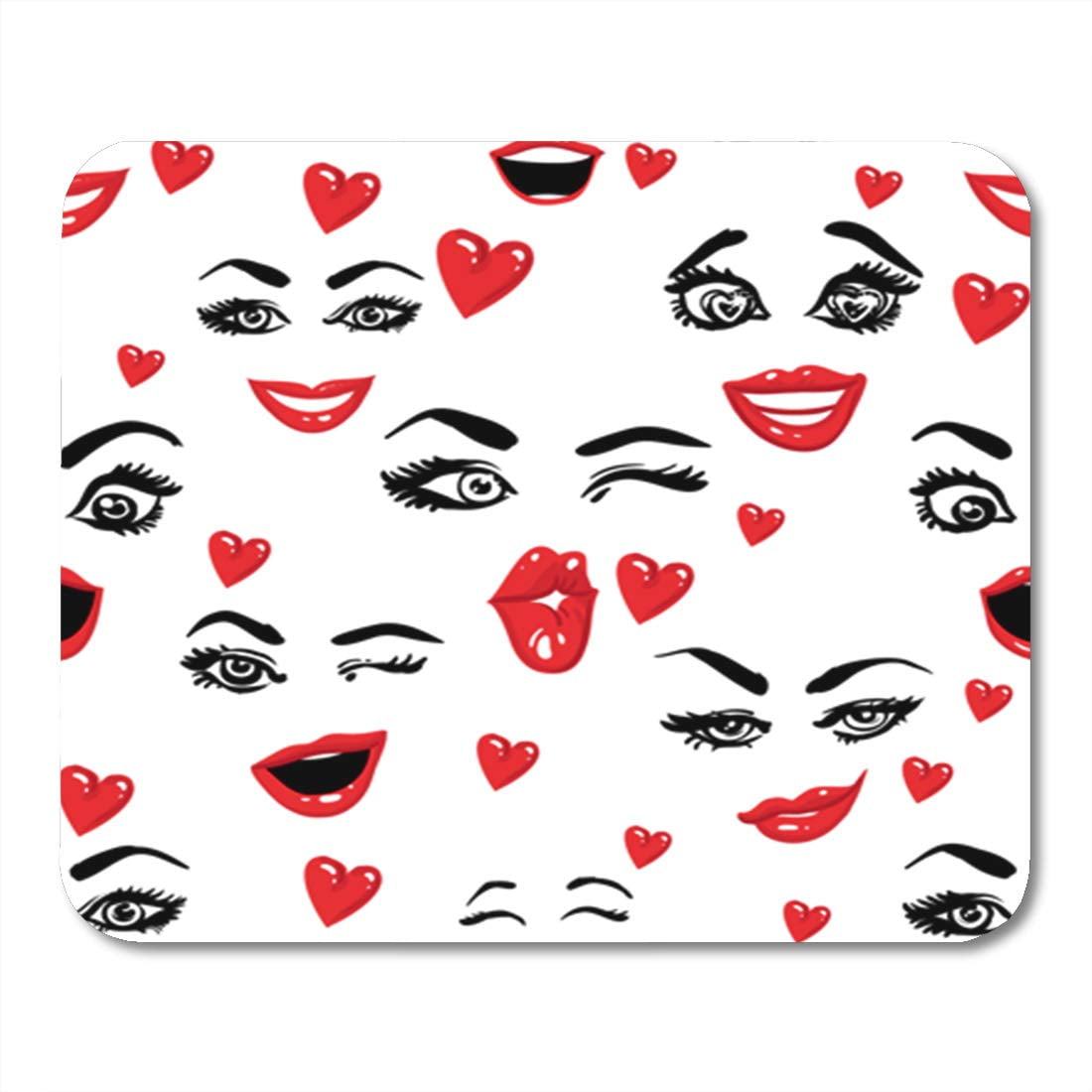 Woman Wink Surprised Smile Inlove Kissing Laugh Smirk Emoticons ...