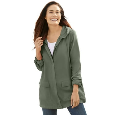 Frontwalk Women Military Jacket Zip Up Lightweight Utility Jackets Fall ...