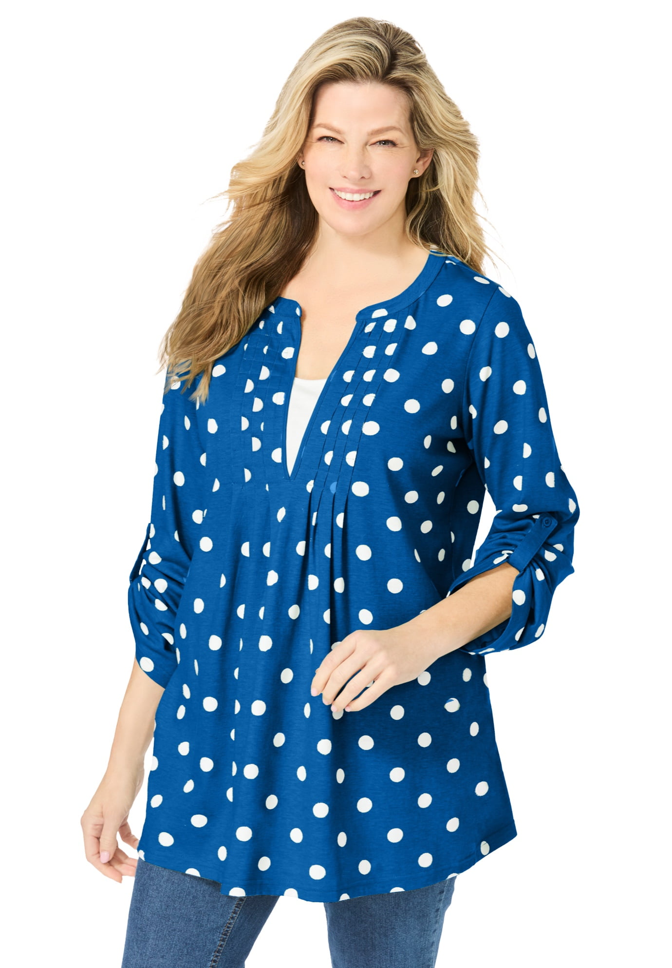 Woman Within Plus Size 7-Day Layered-Look Tunic - Walmart.com