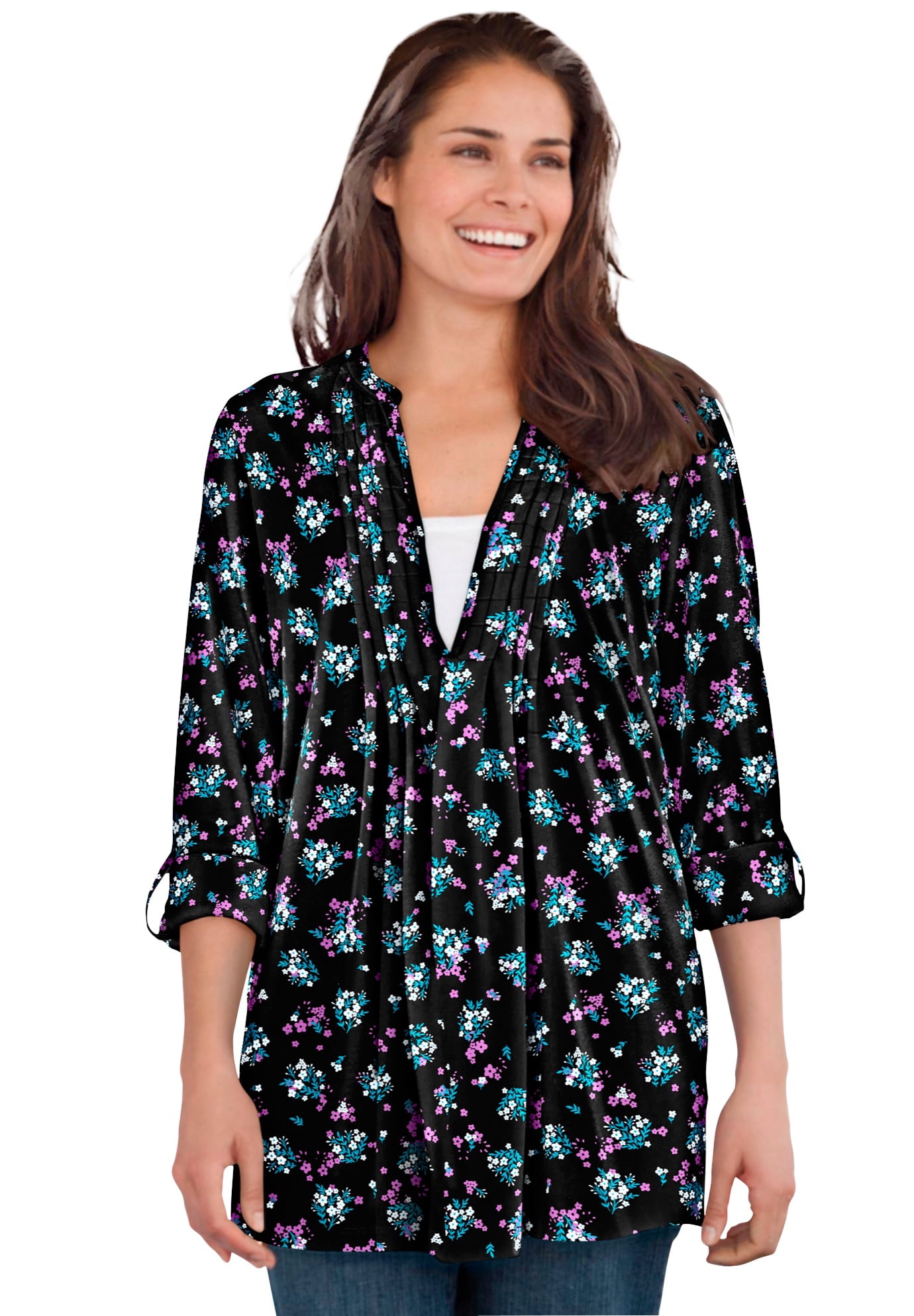Woman Within Plus Size 7-Day Layered-Look Tunic - Walmart.com