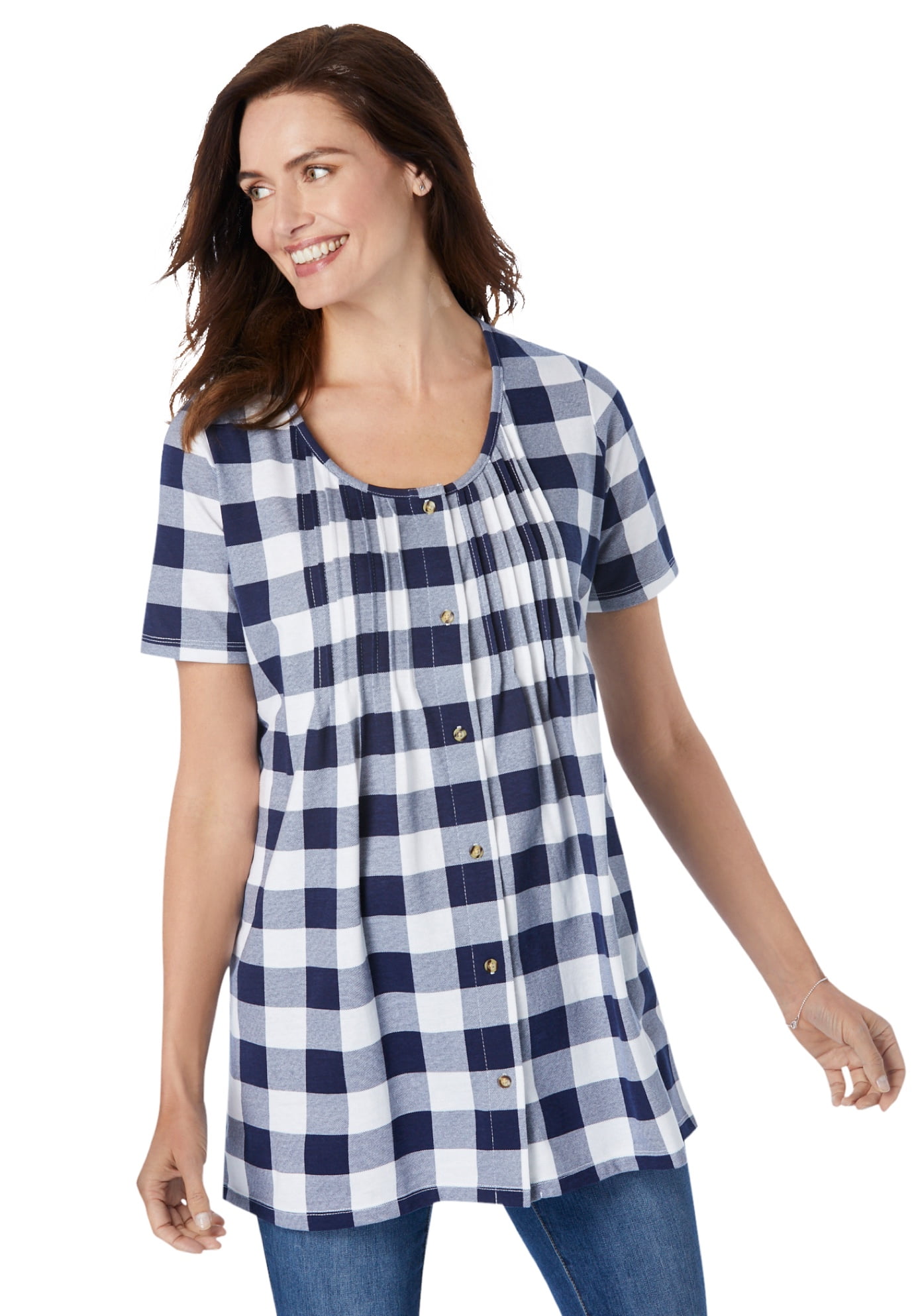 Woman Within Women's Plus Size A-Line Knit Tunic - Walmart.com