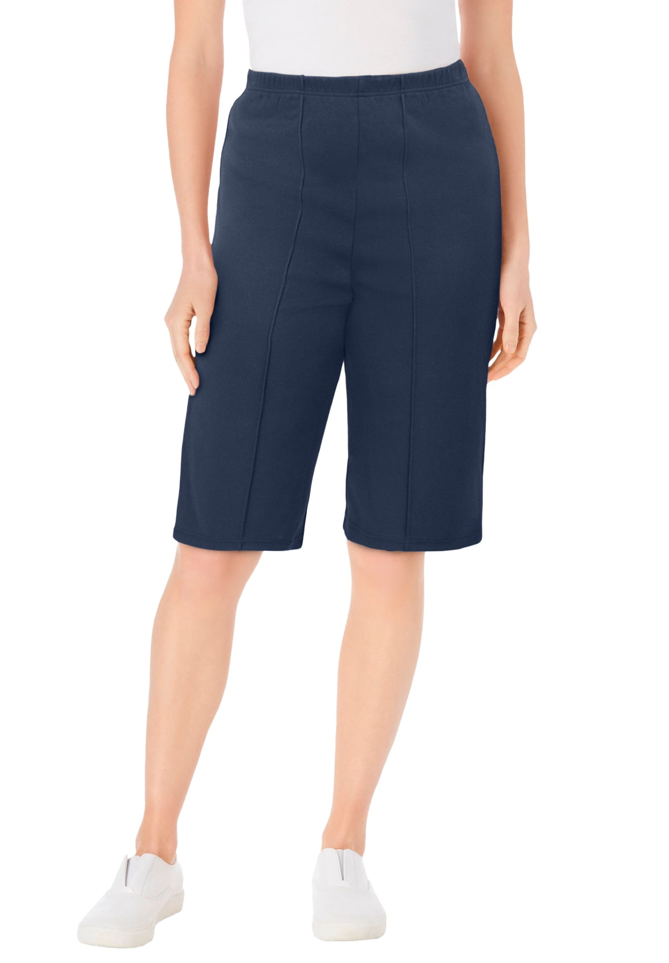 Woman Within Plus Size Knit Bermuda Short - Walmart.com