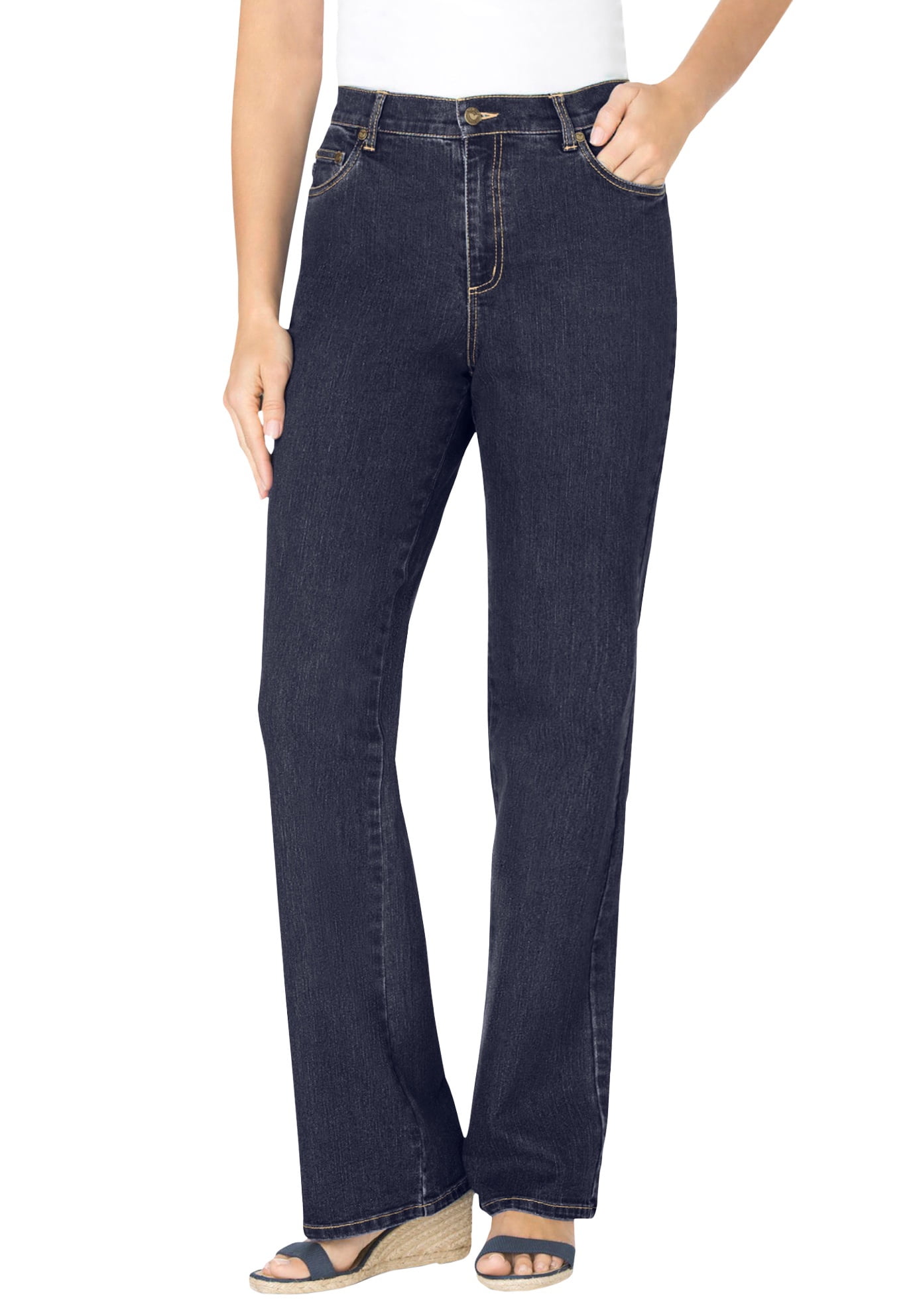 Woman Within Womens Plus Size Bootcut Stretch Jean