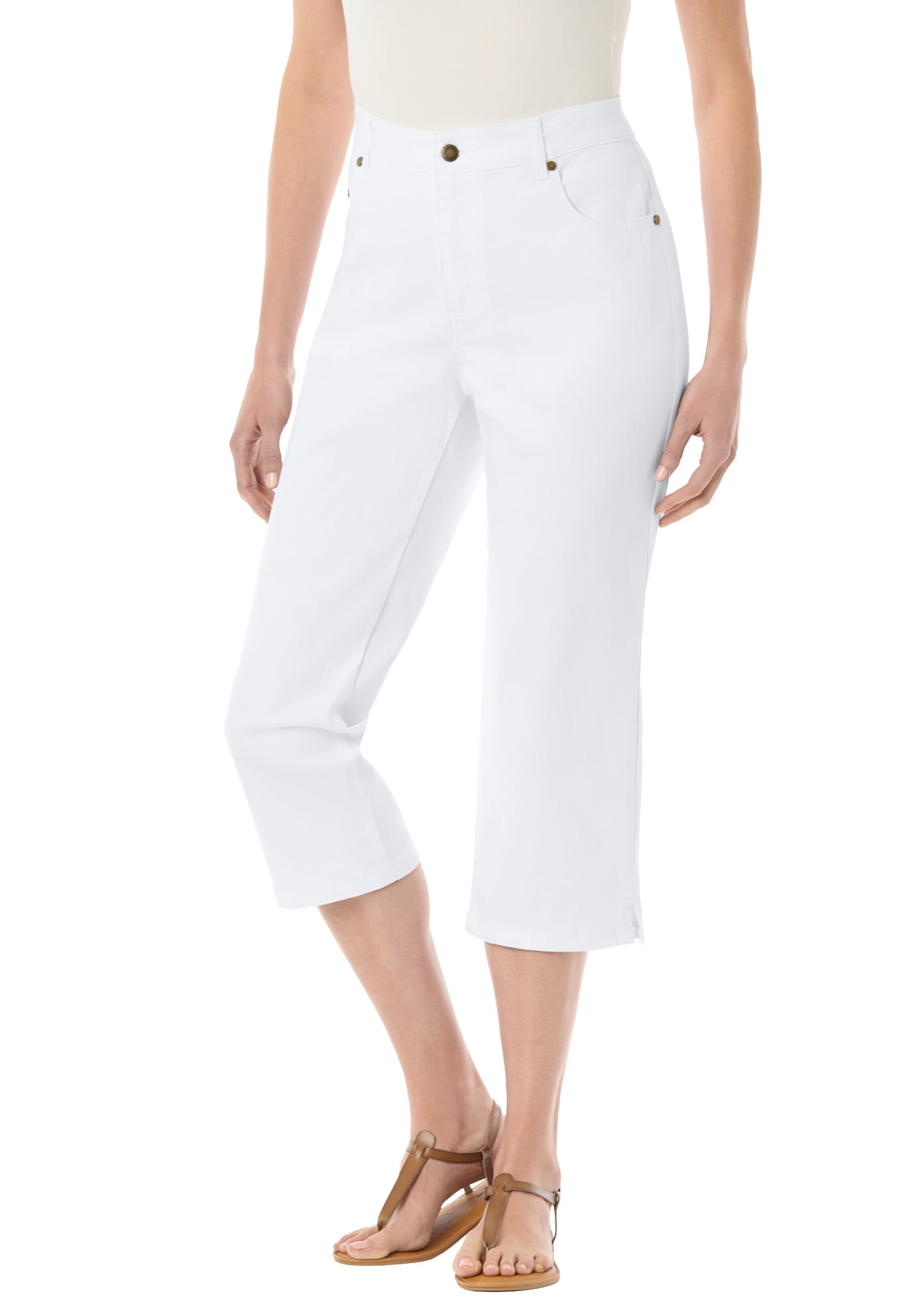 Woman Within Women's Plus Size Capri Stretch Jean - Walmart.com
