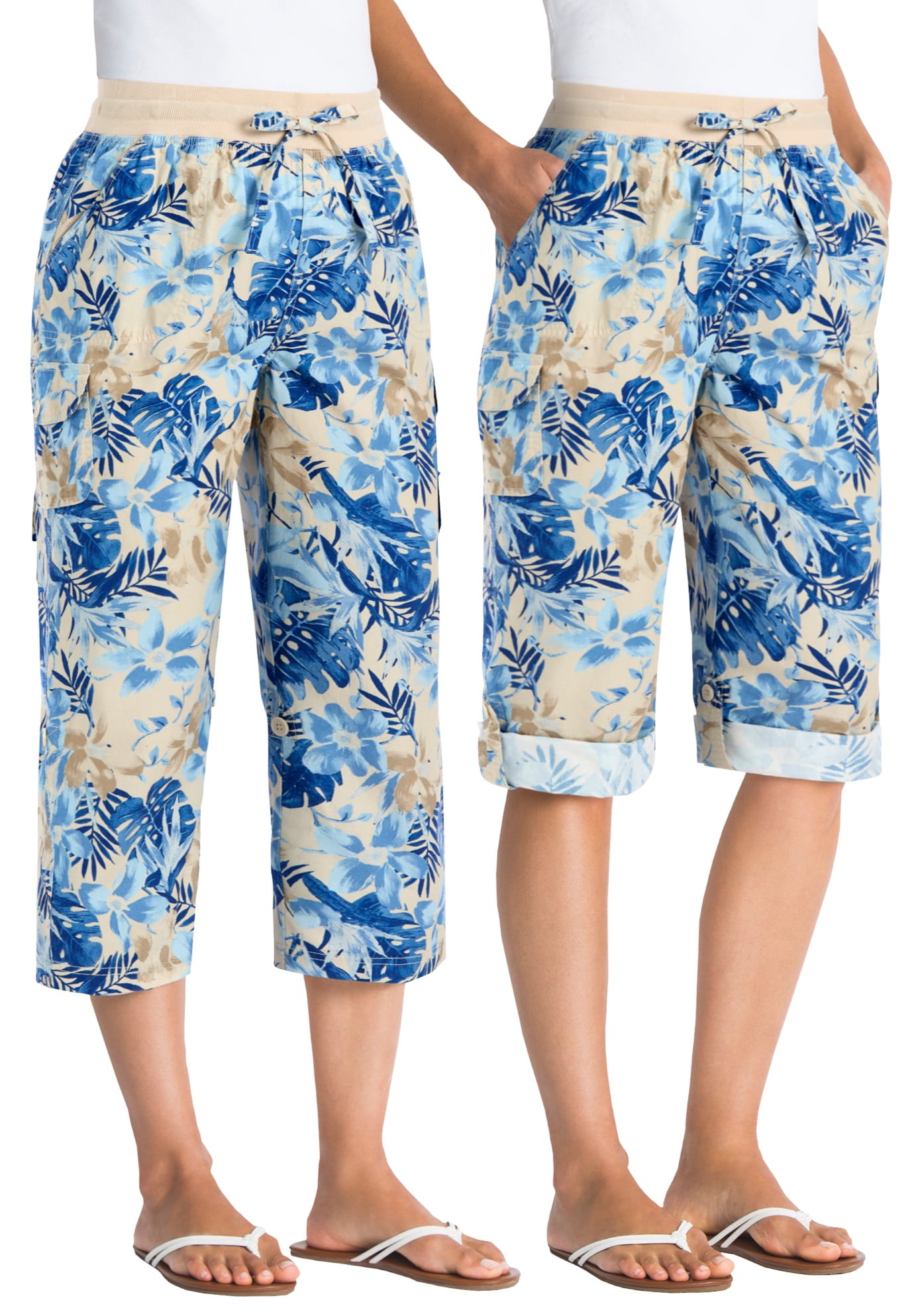 Woman Within Women's Plus Size Convertible Length Cargo Capri Pant ...