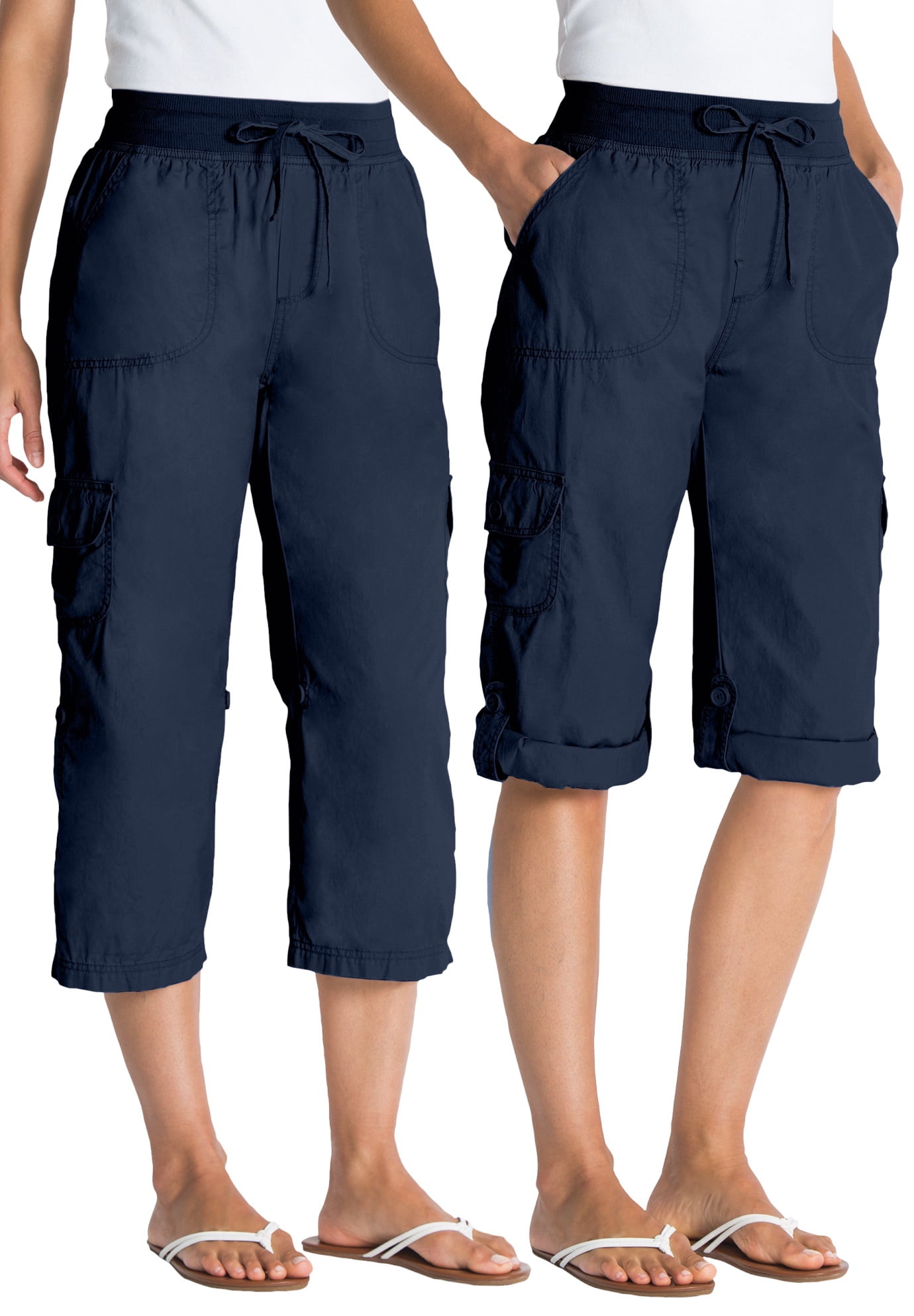 Woman Within Petite Women's Plus Size Elastic Waistband Convertible ...