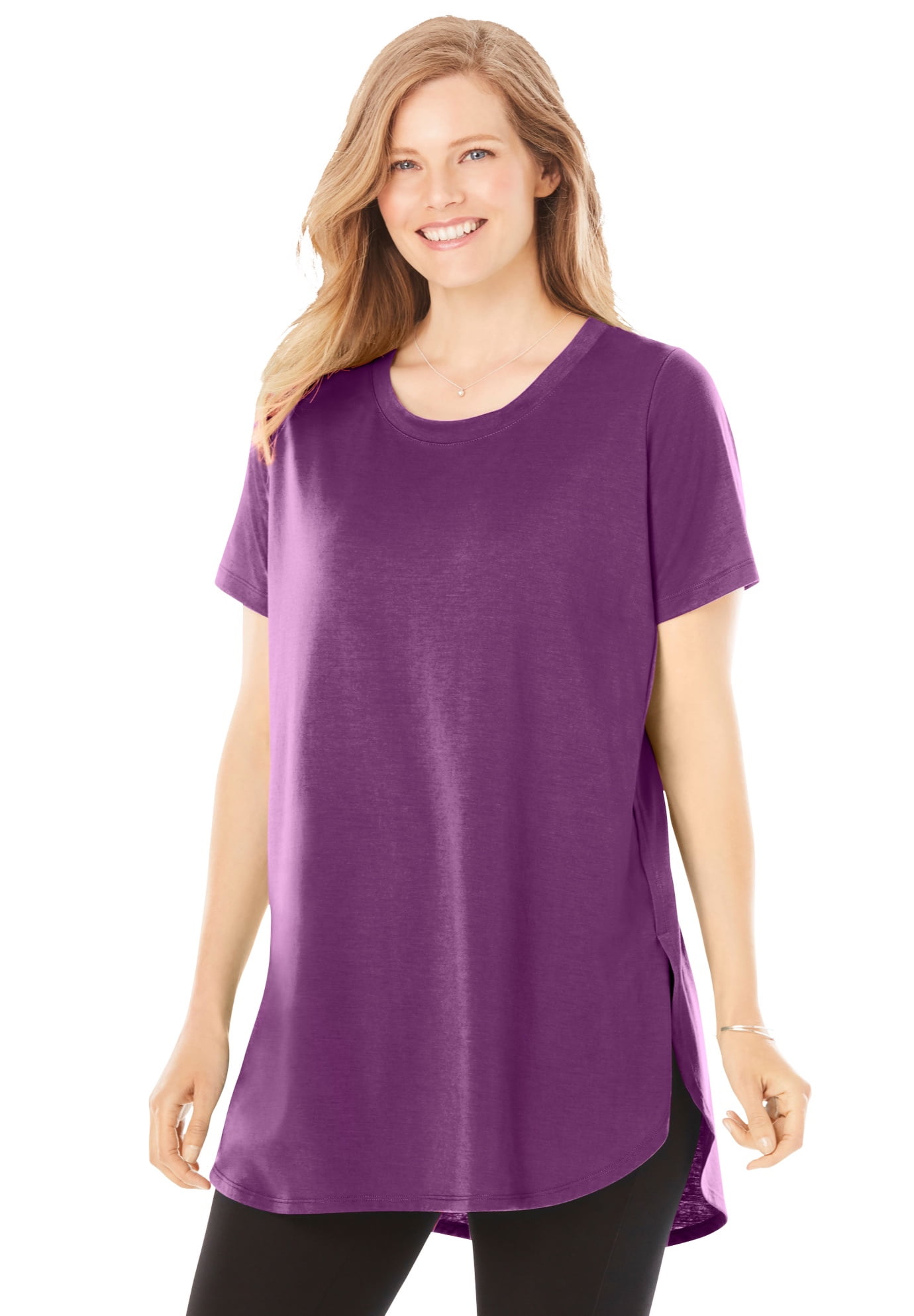 Woman Within Plus Size Easy Maxi Tunic - Walmart.com