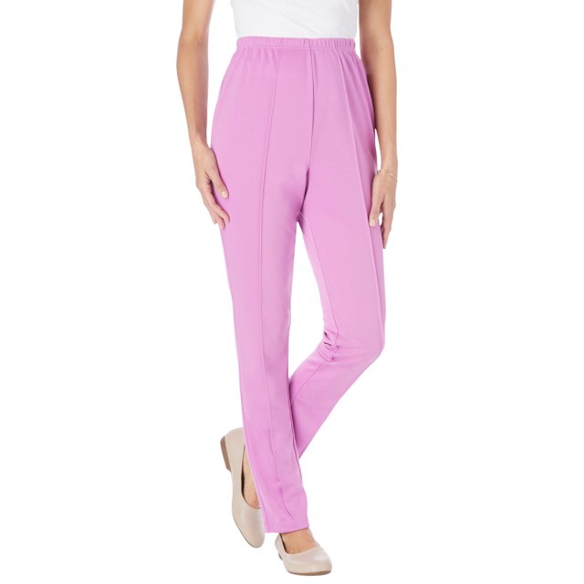 Woman Within Women's Plus Size Elastic-Waist Soft Knit Pant Pant ...