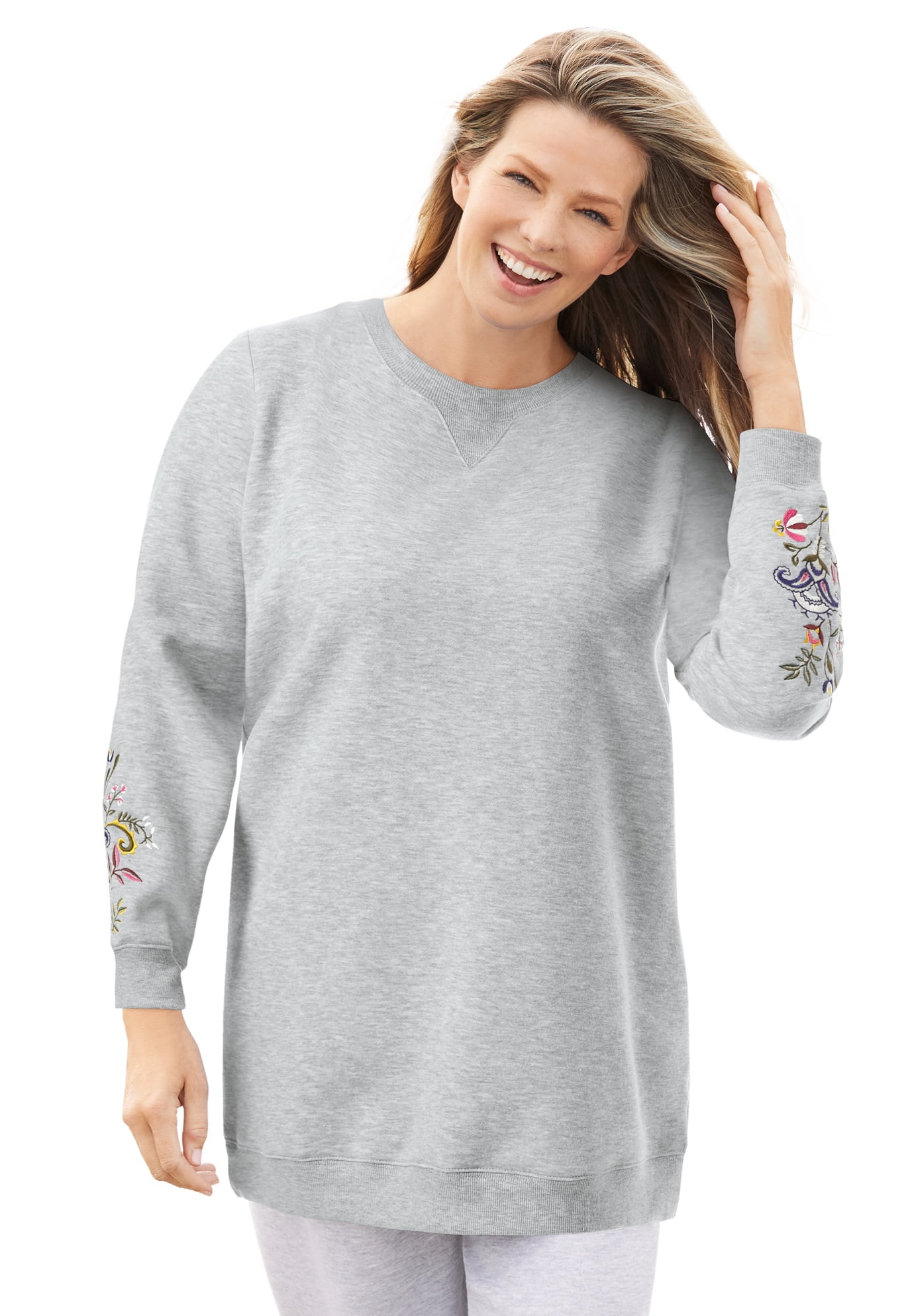 Woman Within Women's Plus Size Fleece Sweatshirt - Walmart.com