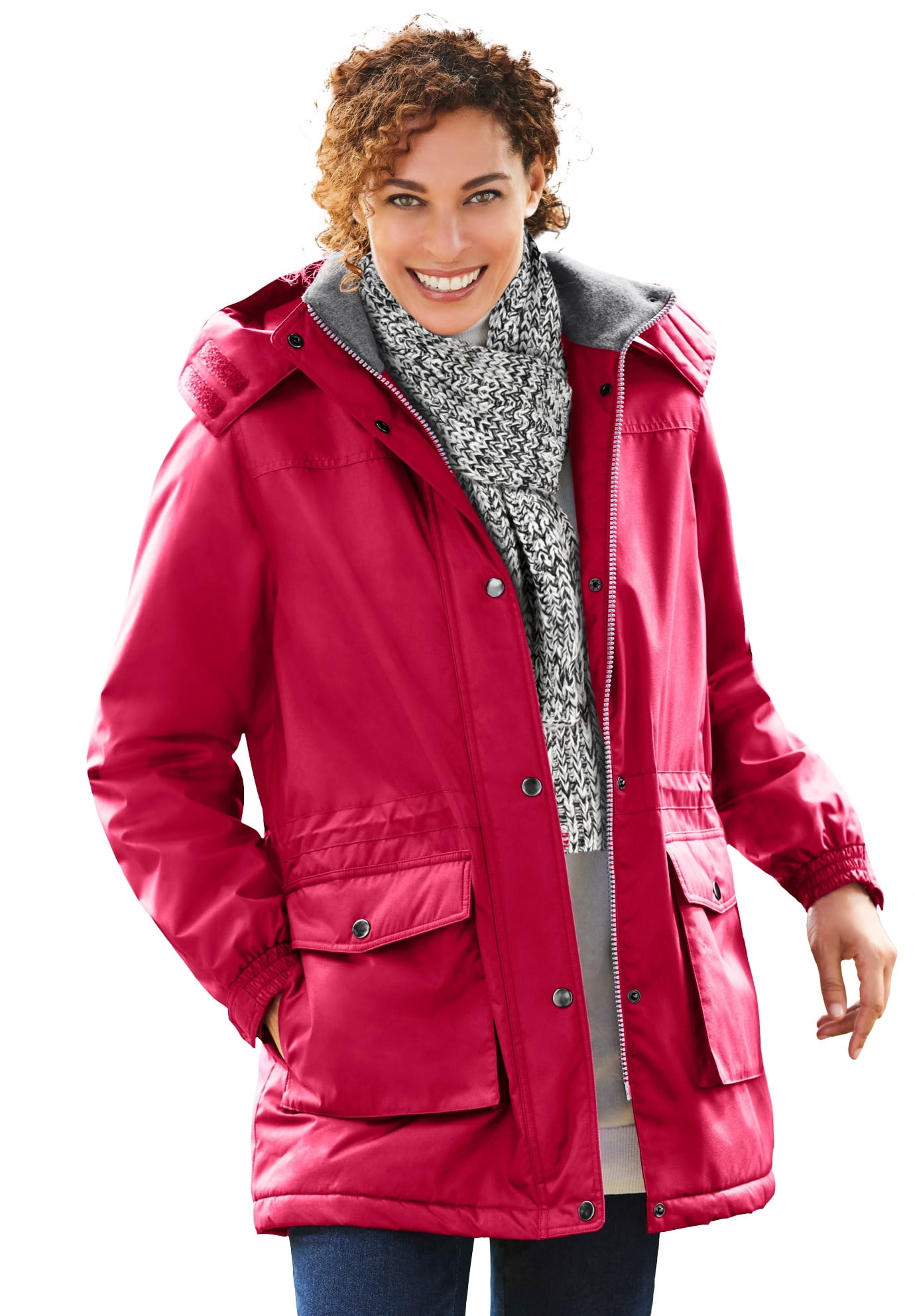 Woman Within Plus Size Microfiber Parka - Walmart.com
