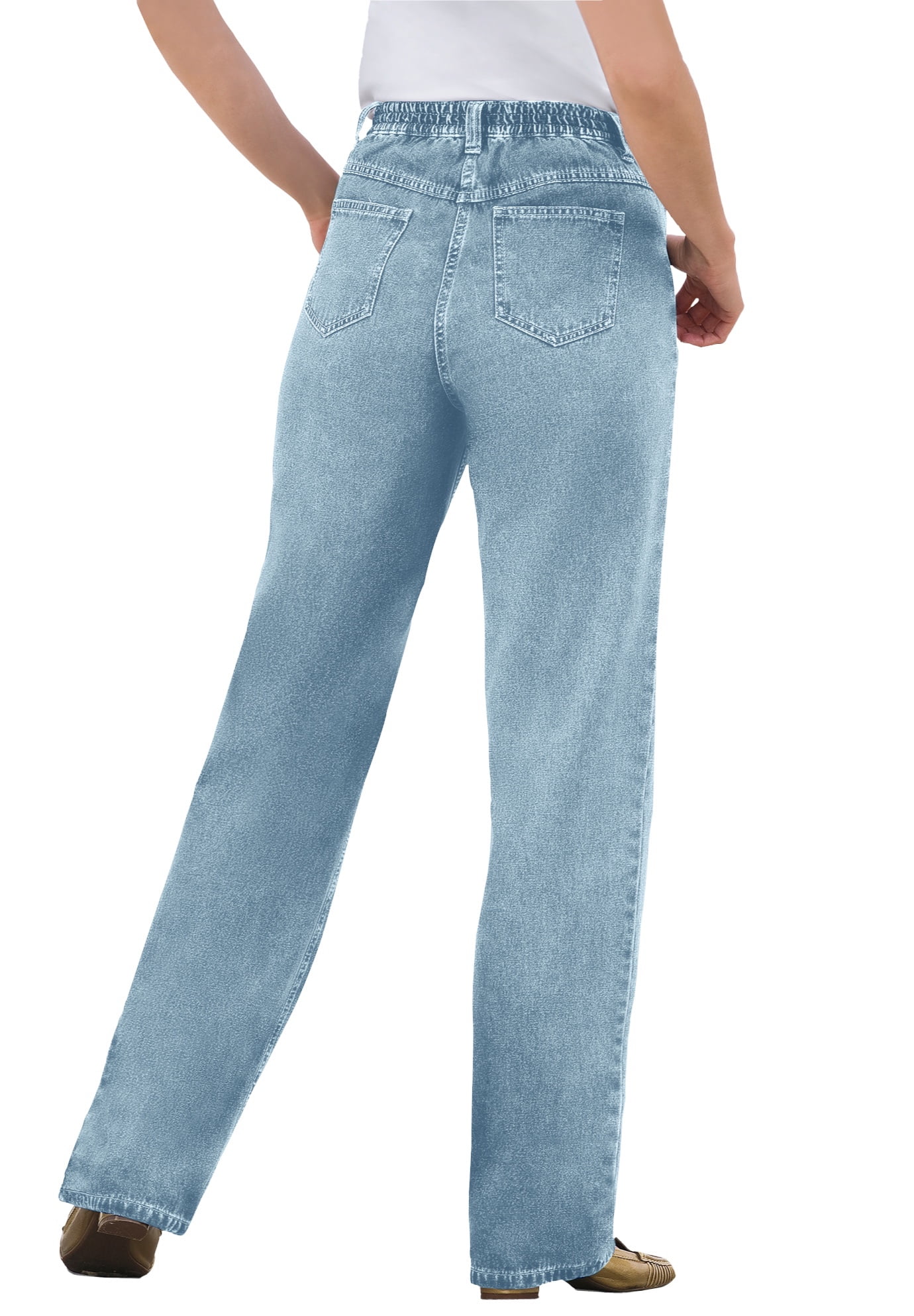Woman Within Women's Plus Size Perfect Cotton Back Elastic Denim Jean ...