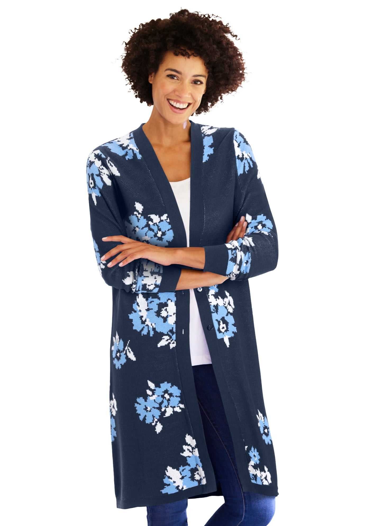 Woman Within Women's Plus Size Perfect Cotton Duster - Walmart.com
