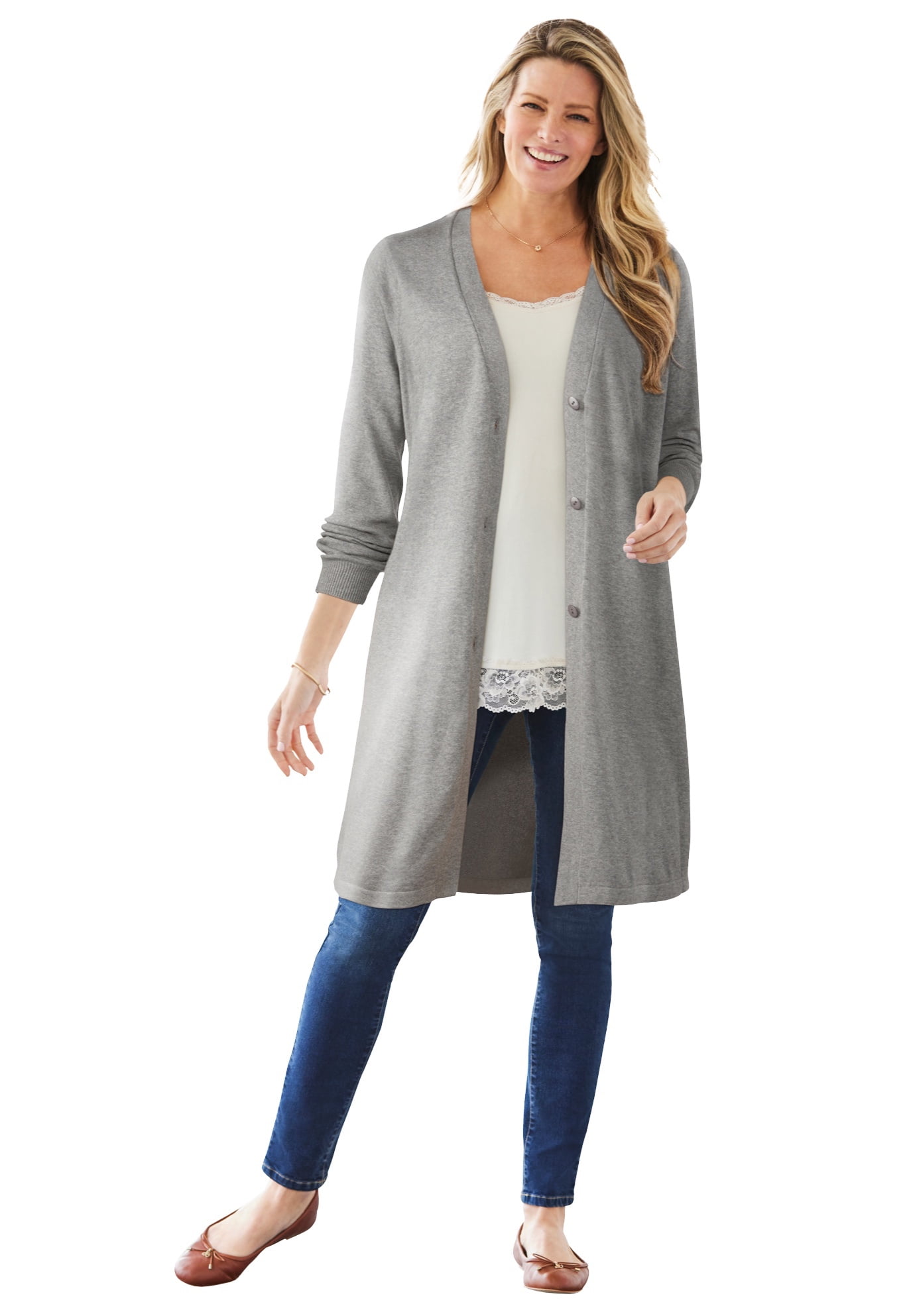 Woman Within Plus Size Perfect Cotton Duster - Walmart.com