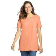 Woman Within Women's Plus Size Perfect Short-Sleeve Crewneck Tee Shirt ...