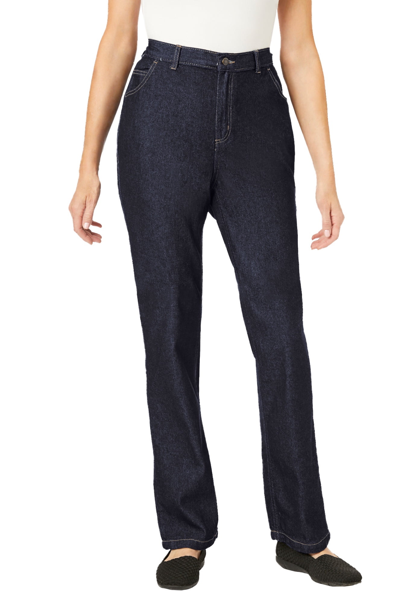 Woman Within Women's Plus Size Perfect Side Elastic Denim Jean ...