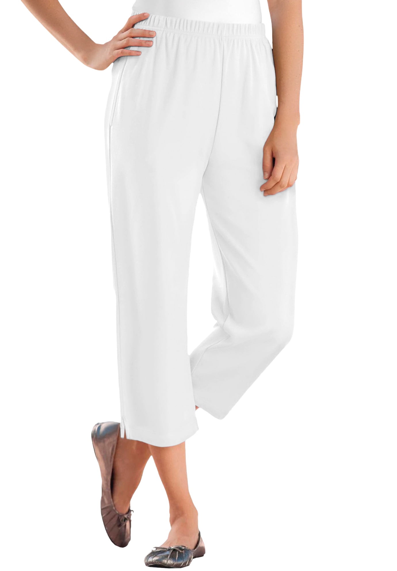 Woman Within Plus Size Petite 7-Day Knit Capri - Walmart.com