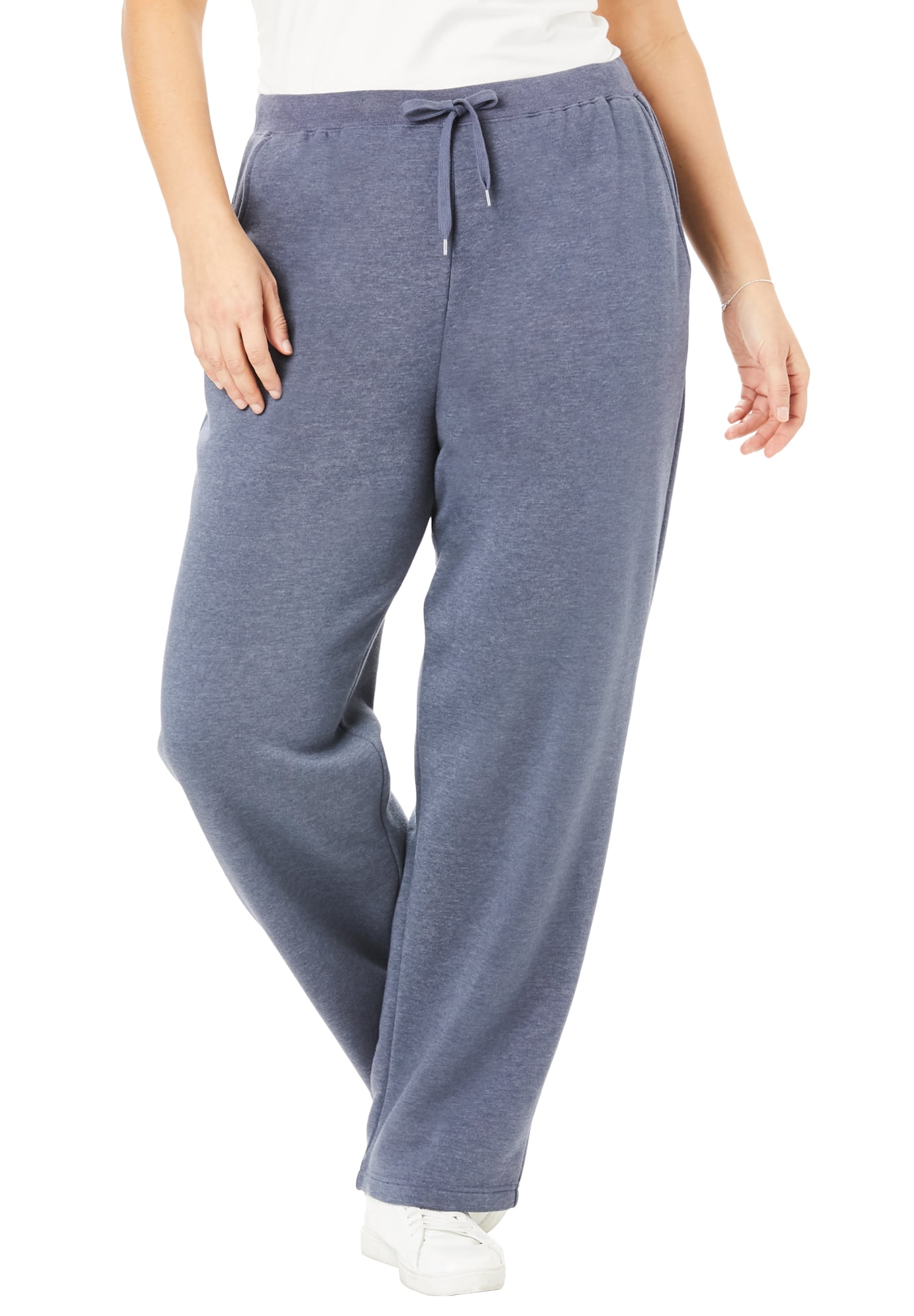 Woman Within Plus Size Tall Better-Fleece Pull-On Drawstring Sweatpants ...
